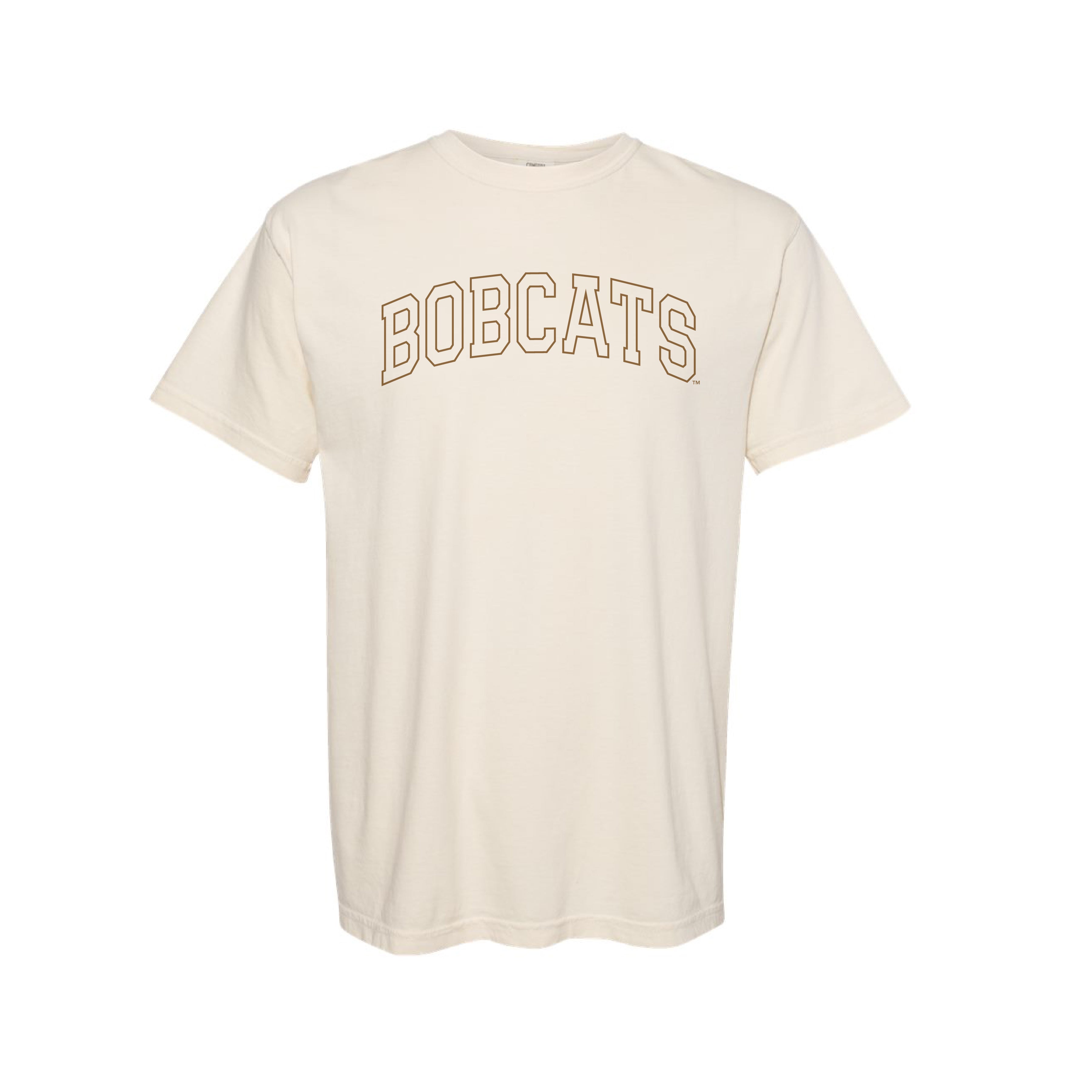 The Bobcats Arch Outline | Ivory Tee – Scarlet & Gold