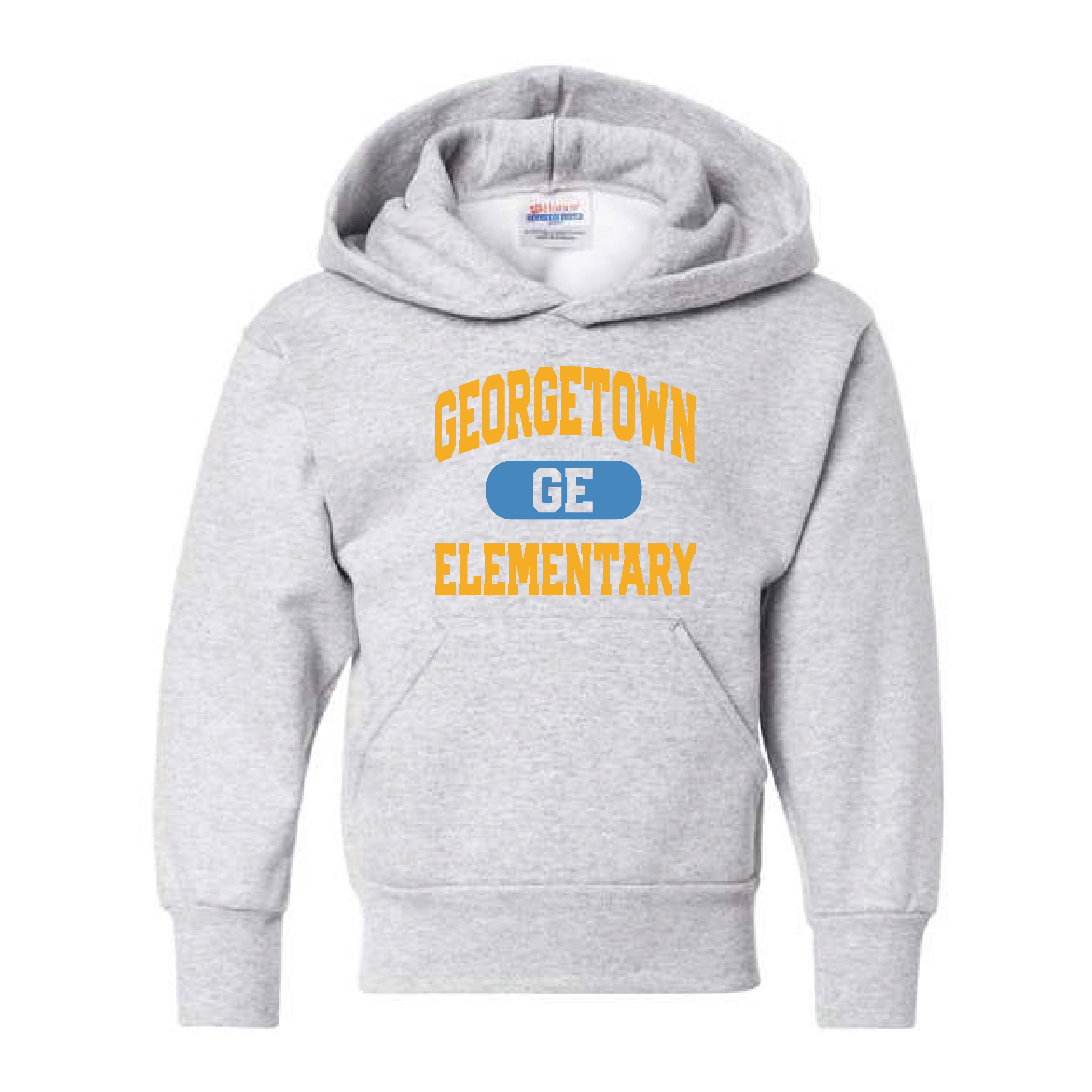 The Classic Georgetown | Youth Ash Fleece Hoodie – Scarlet & Gold