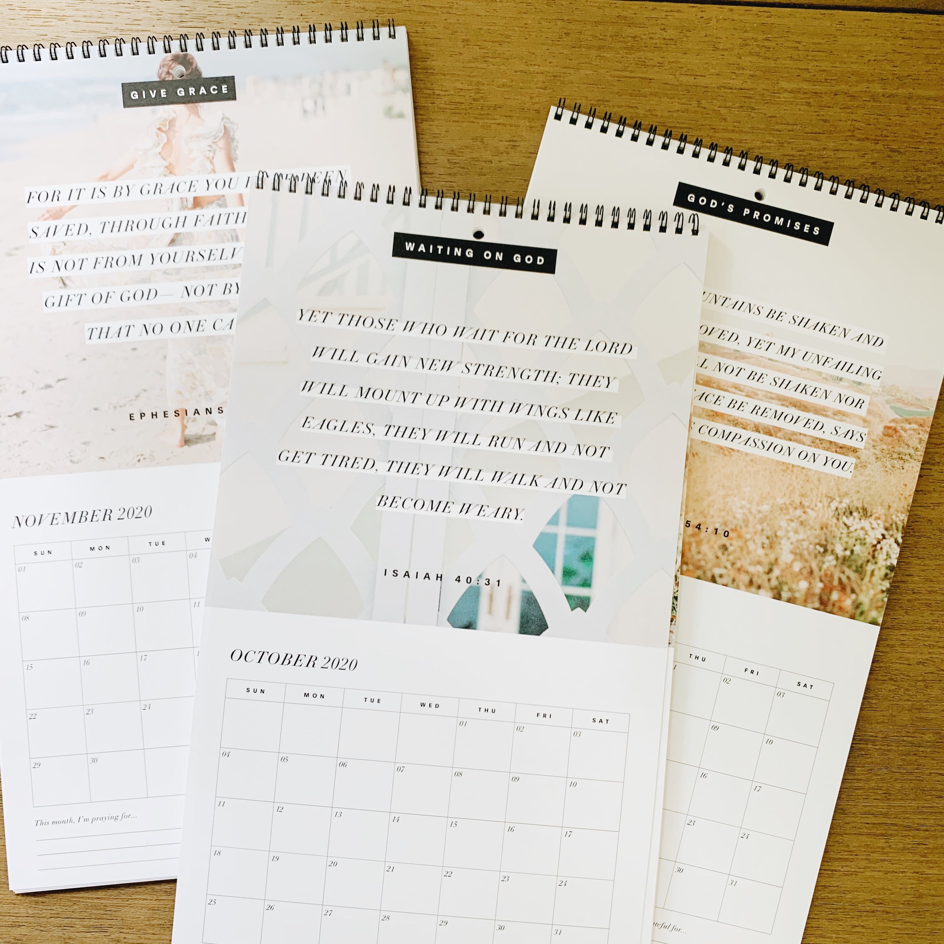 THE FAITH WALL CALENDARS – Scarlet & Gold