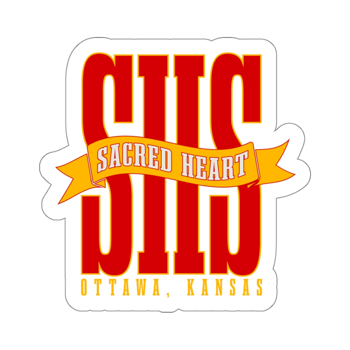 The SHS PENNANT | Sticker – Scarlet & Gold