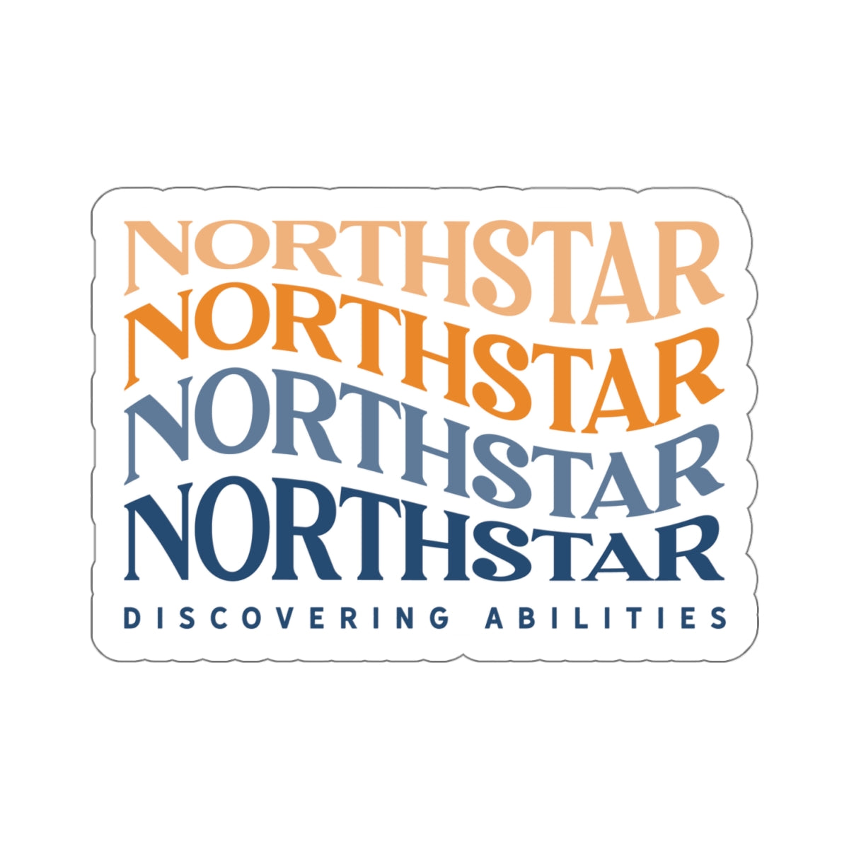 The Northstar Wavy | Sticker – Scarlet & Gold