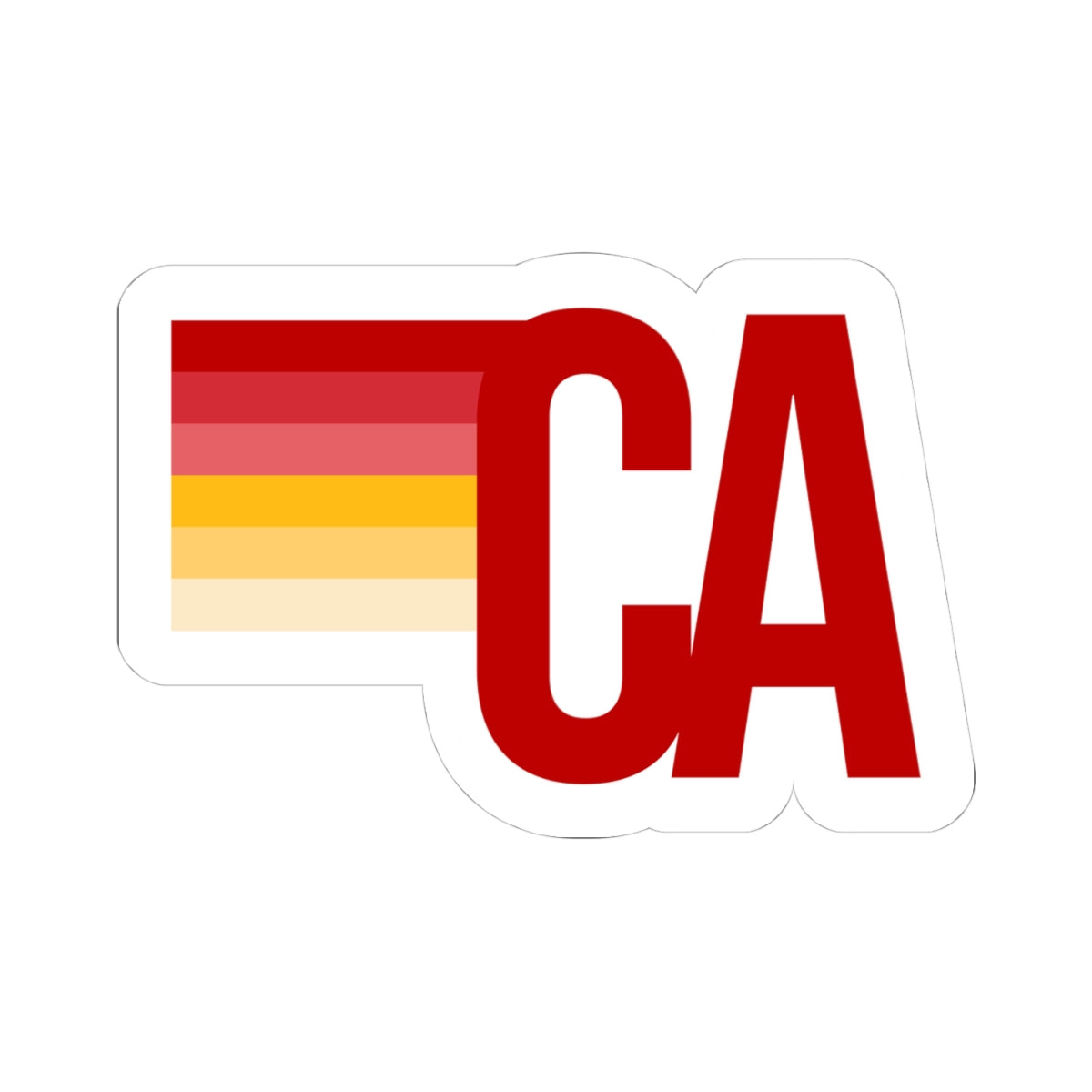 The CA Stripes | Sticker – Scarlet & Gold