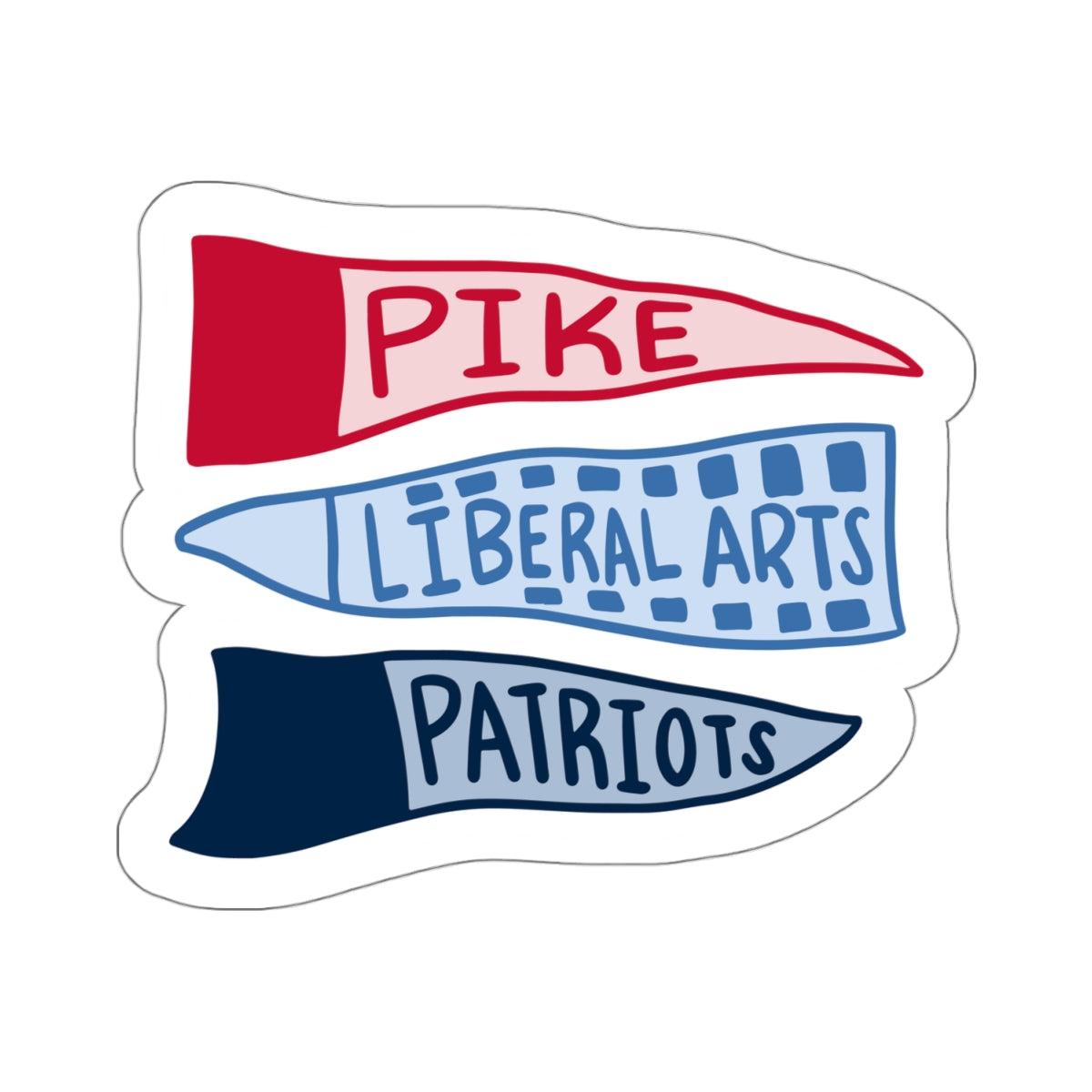 The PIKE LIBERAL ARTS FLAGS | Sticker – Scarlet & Gold