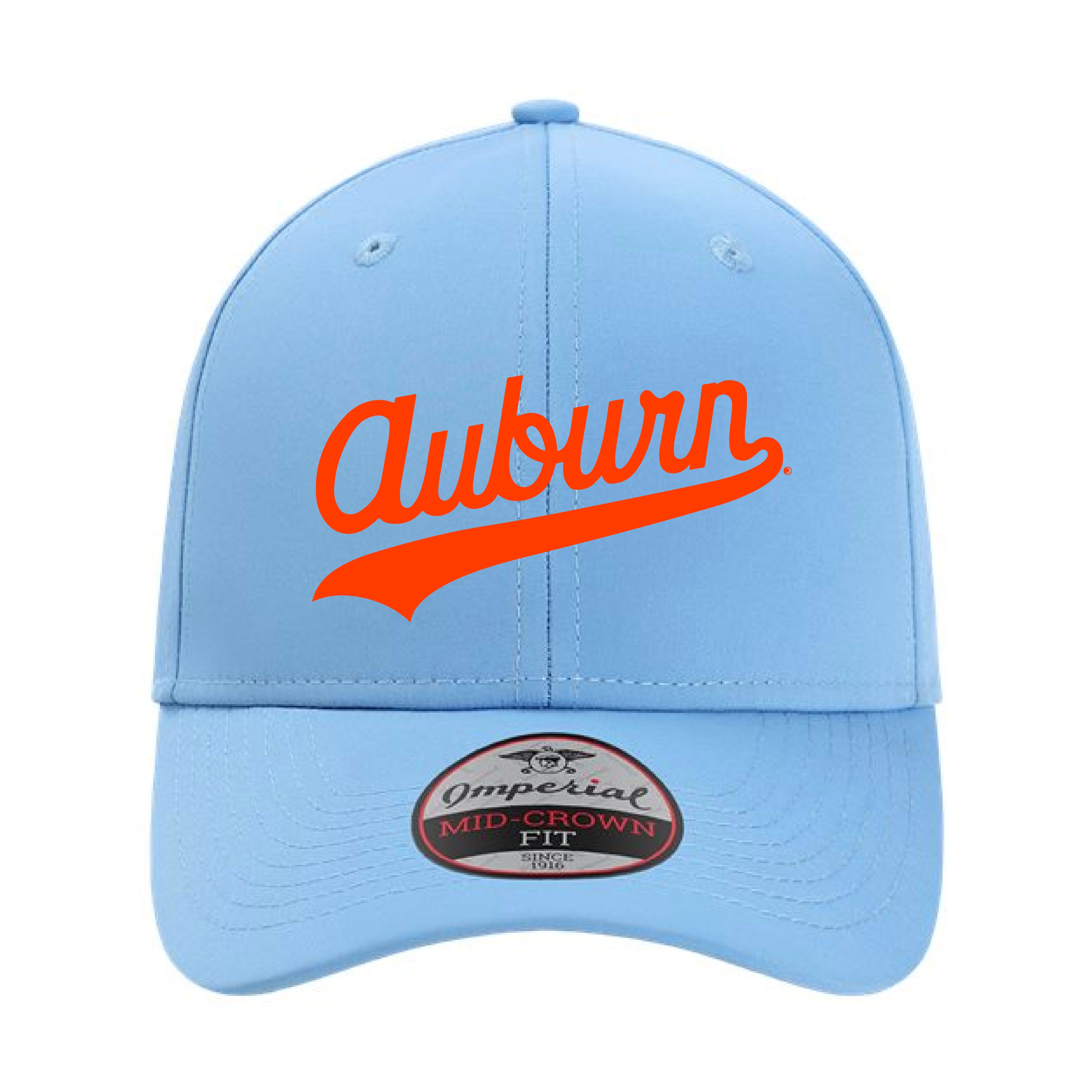 The Auburn Script Logo Hat | Embroidered Powder Blue Cap – Scarlet & Gold