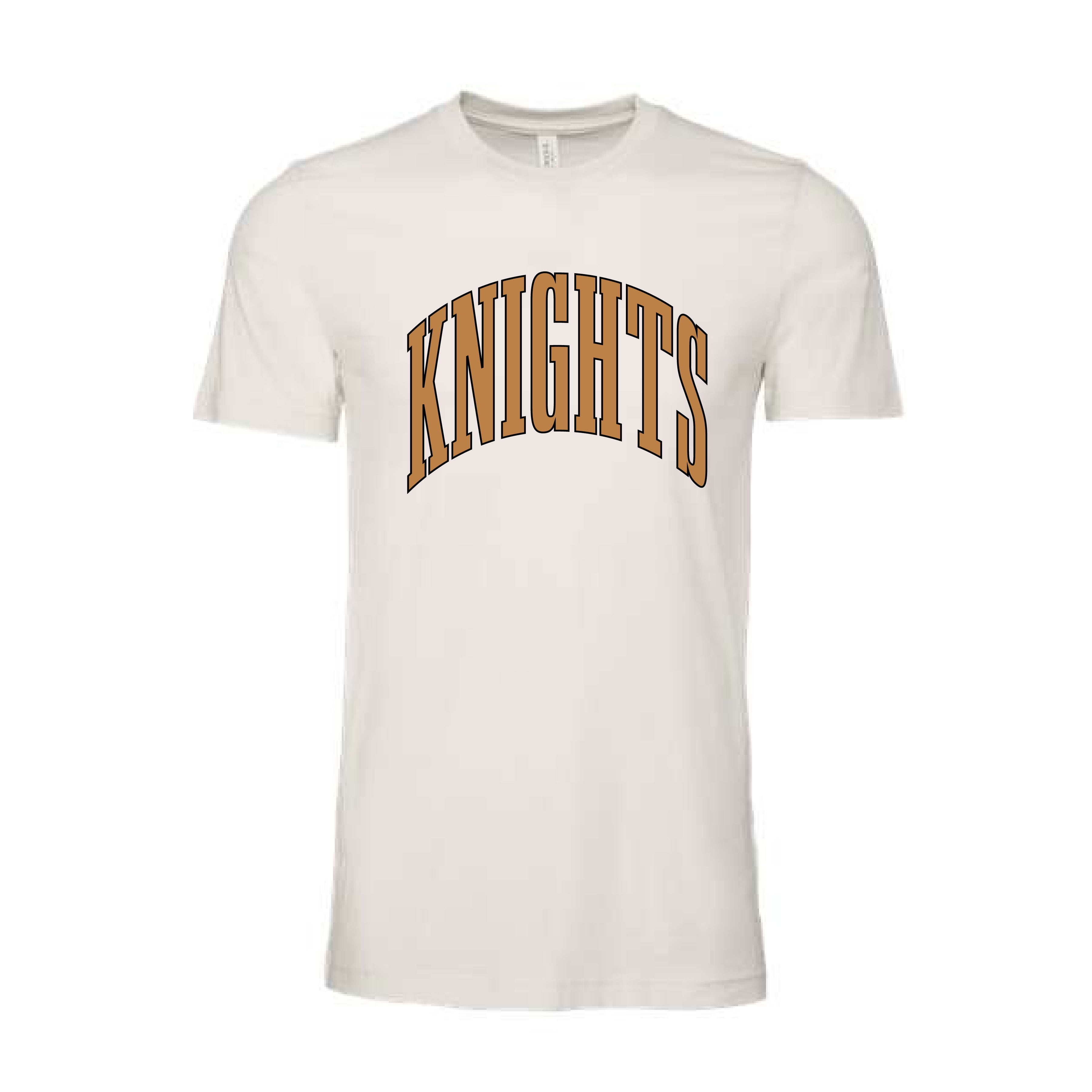 The Big Knights Arch | Vintage White Tee – Scarlet & Gold