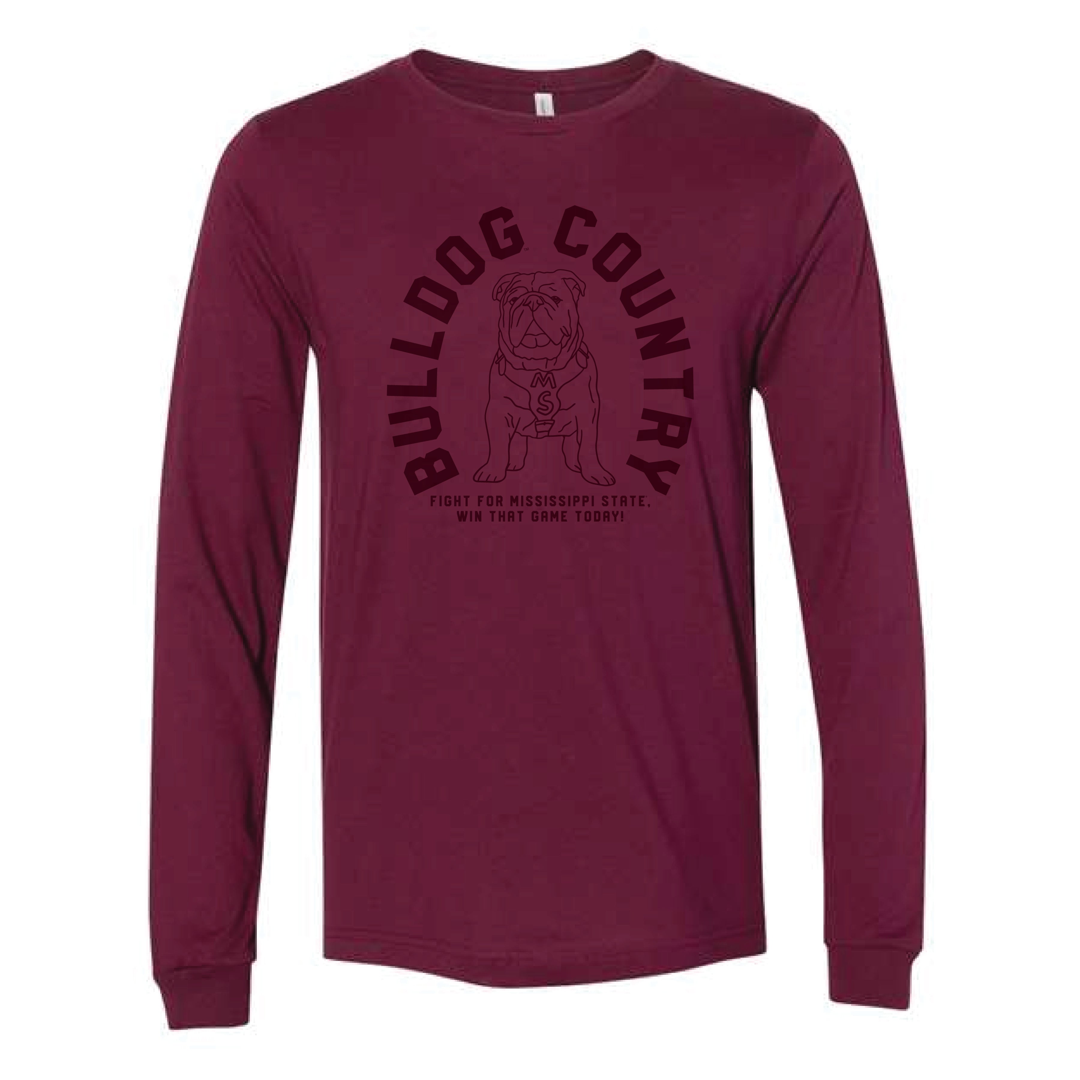 The Bulldog Country Arch | Maroon Long Sleeve – Scarlet & Gold