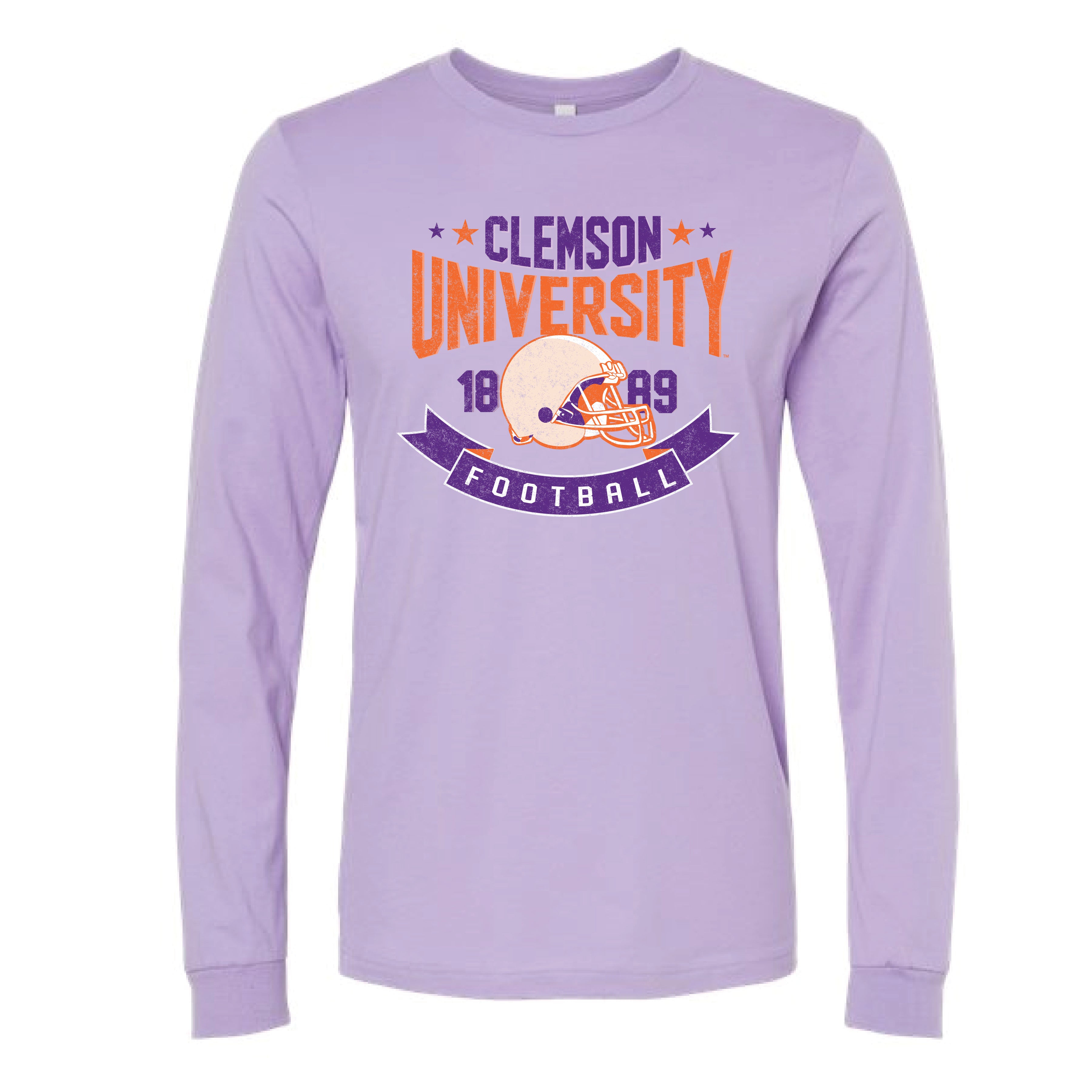 The Clemson Football EST | Dark Lavender Long Sleeve Tee – Scarlet & Gold