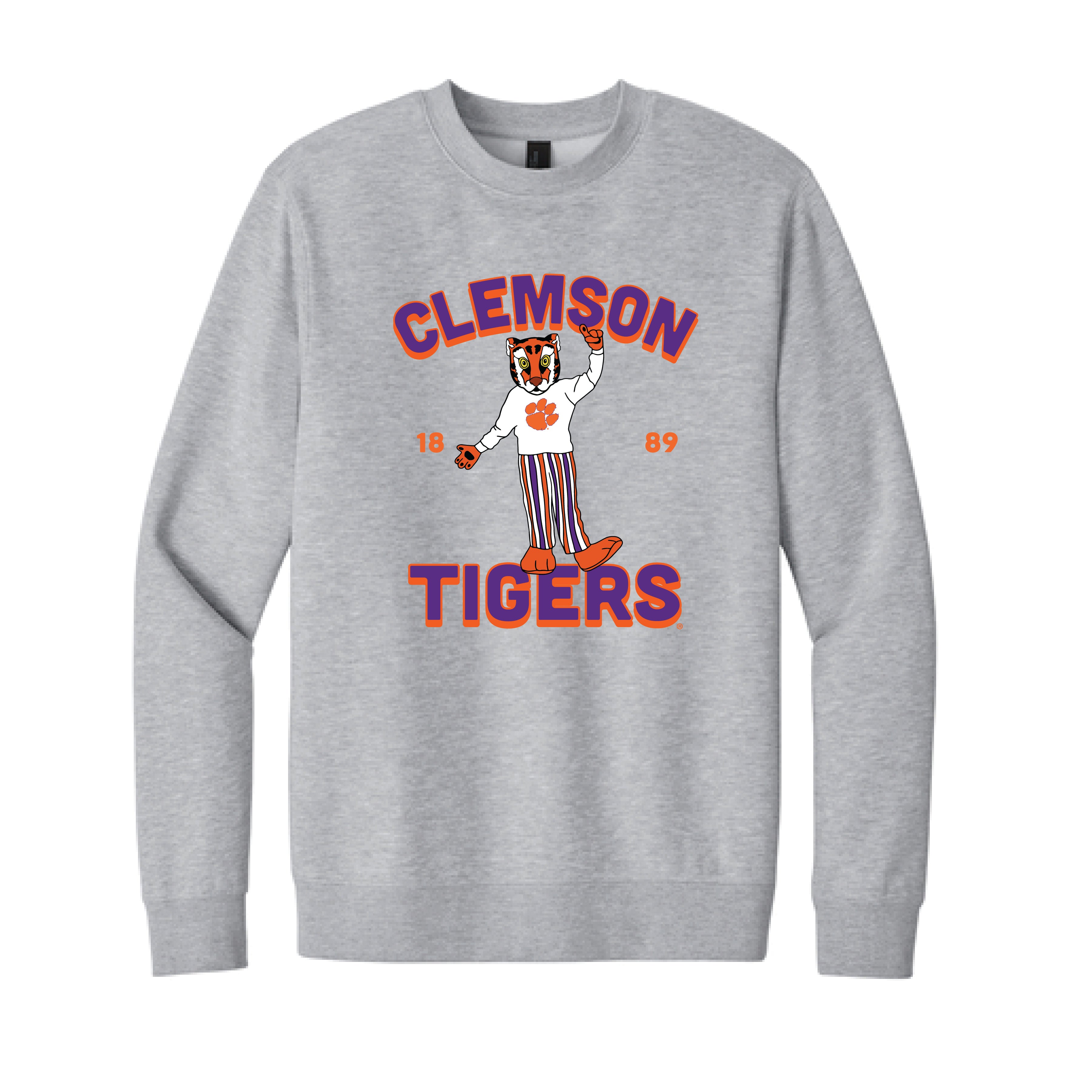 The Clemson Tigers EST | Light Grey Heather Sweatshirt – Scarlet & Gold
