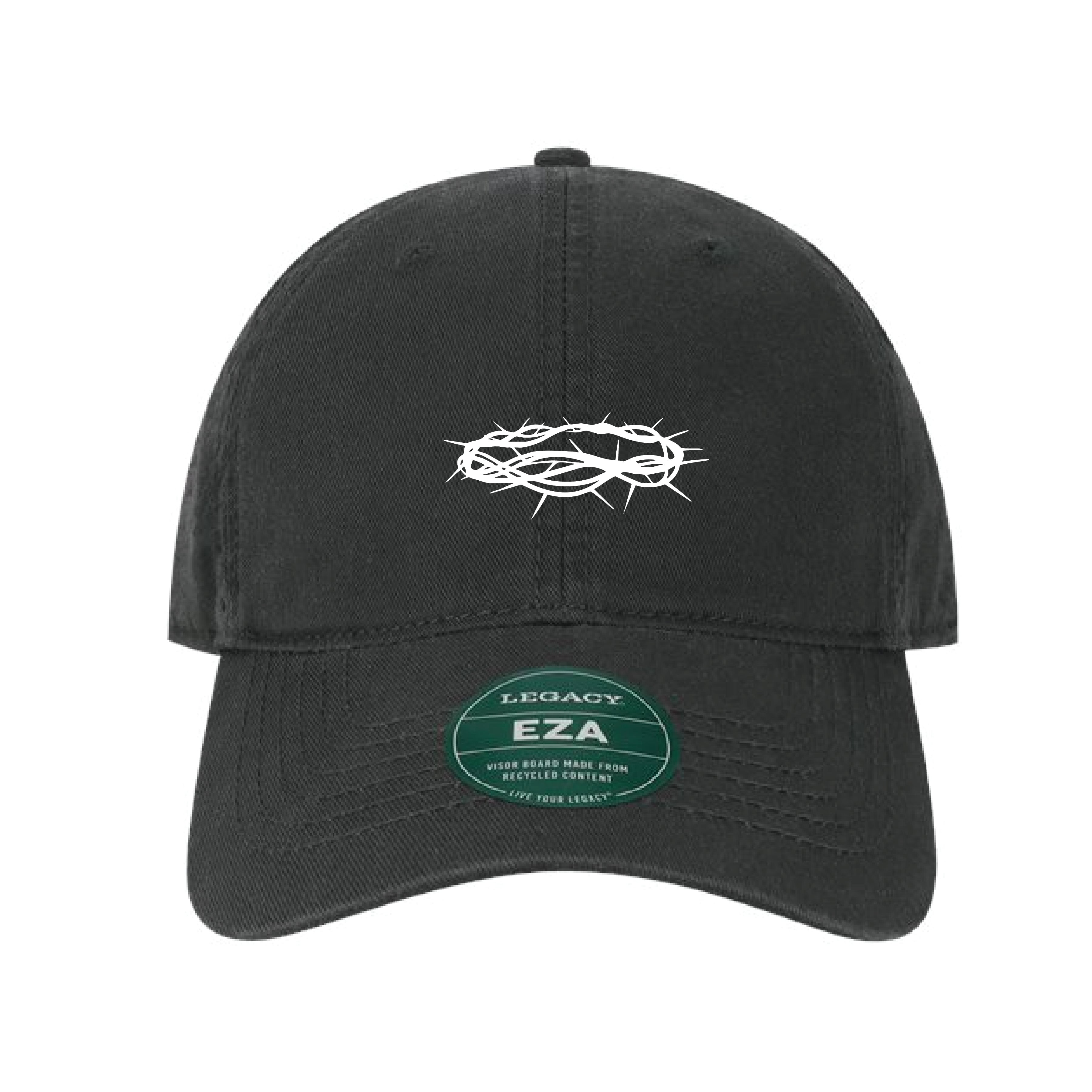 The Crown of Thorns | Embroidered Black Legacy EZA Dad Hat – Scarlet & Gold
