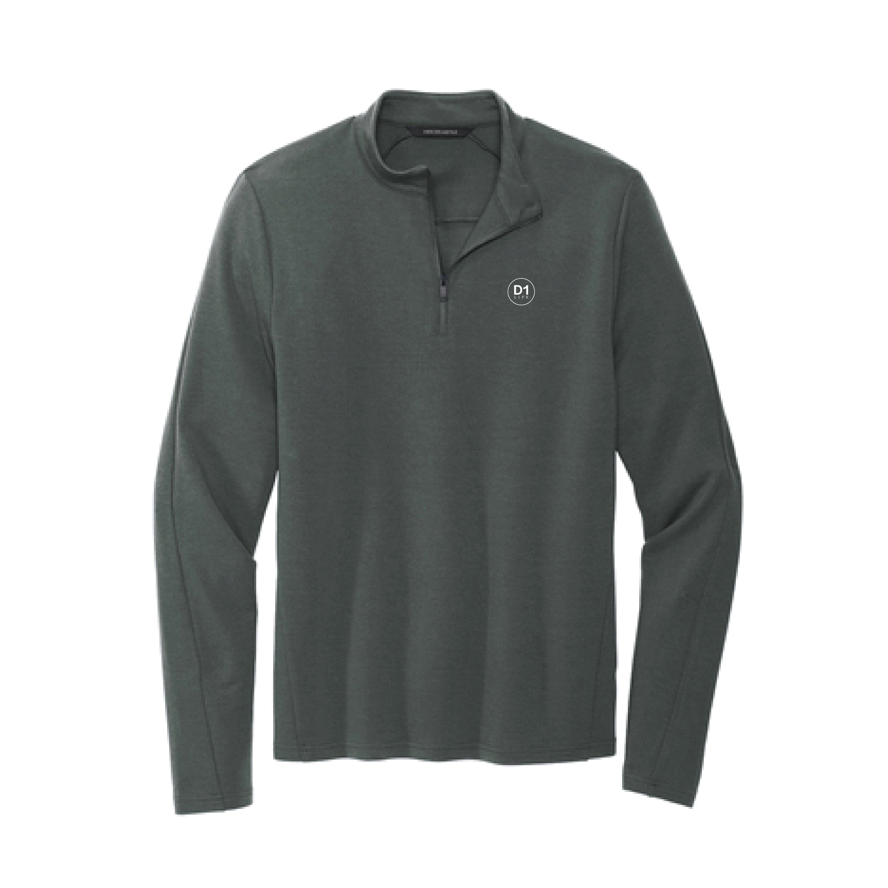 The D1 Logo | Embroidered Anchor Grey Men's 1/4 Zip Pullover – Scarlet ...