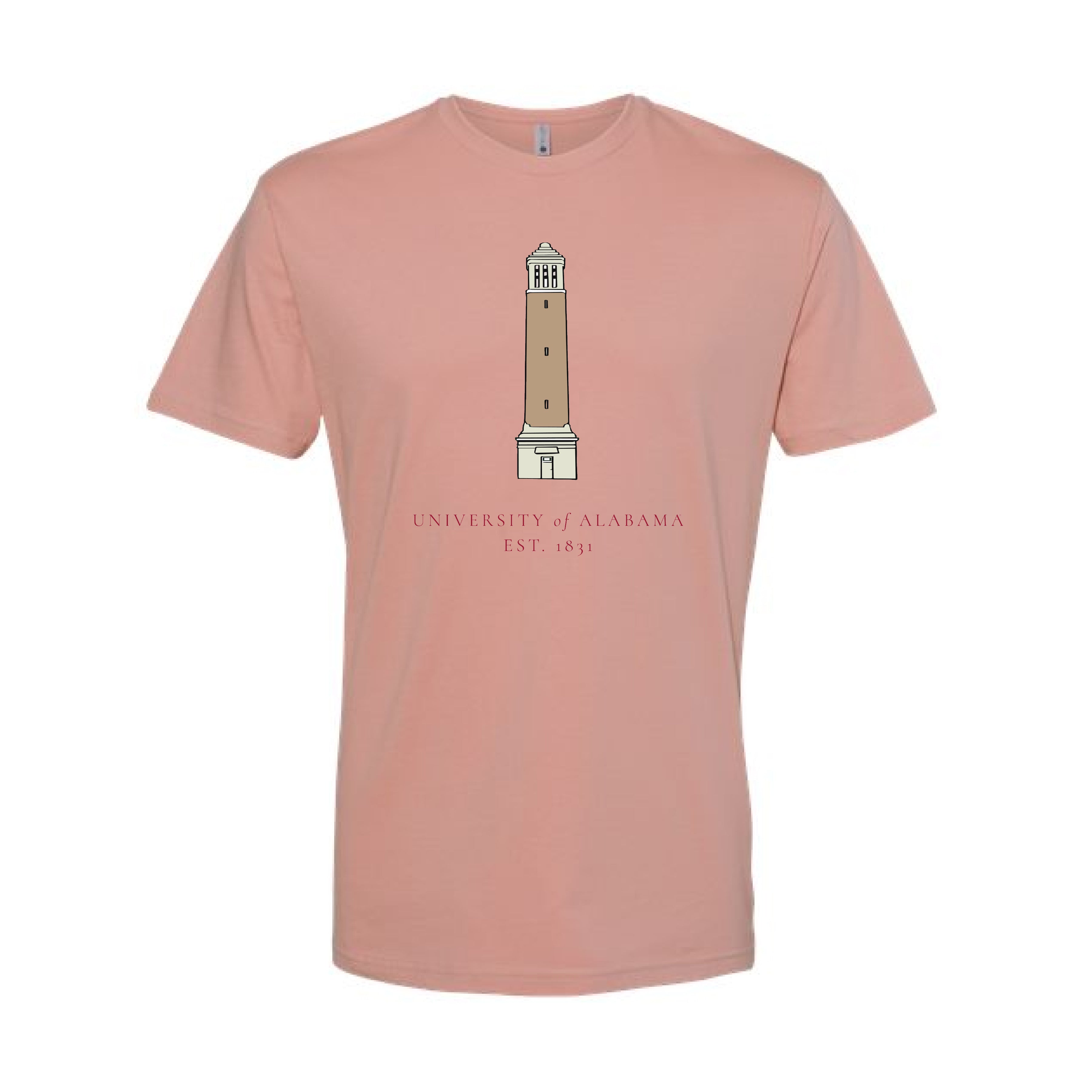 The Denny Chimes 1831 | Desert Pink Tee – Scarlet & Gold
