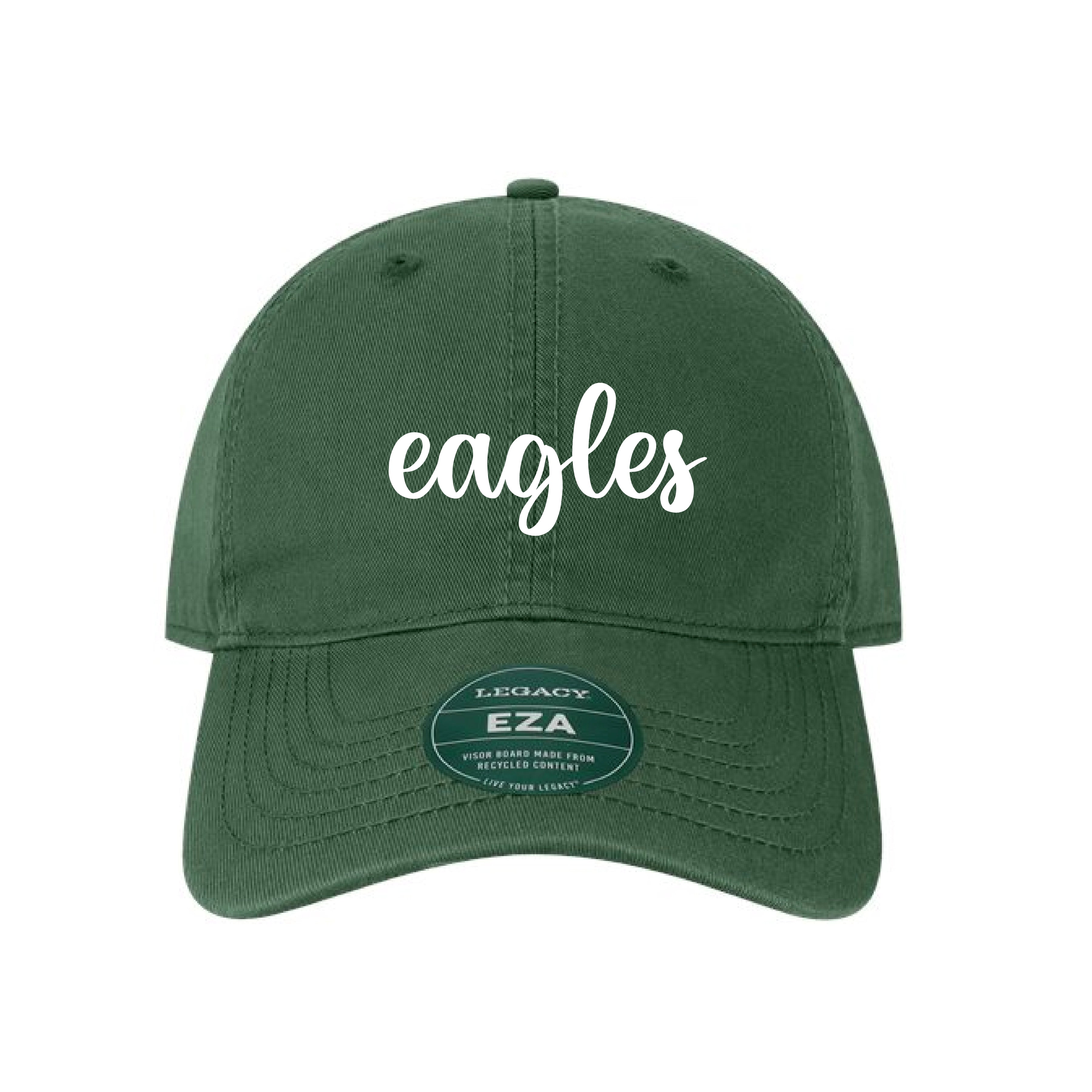 The Eagles Script | Embroidered Dark Green Dad Hat – Scarlet & Gold