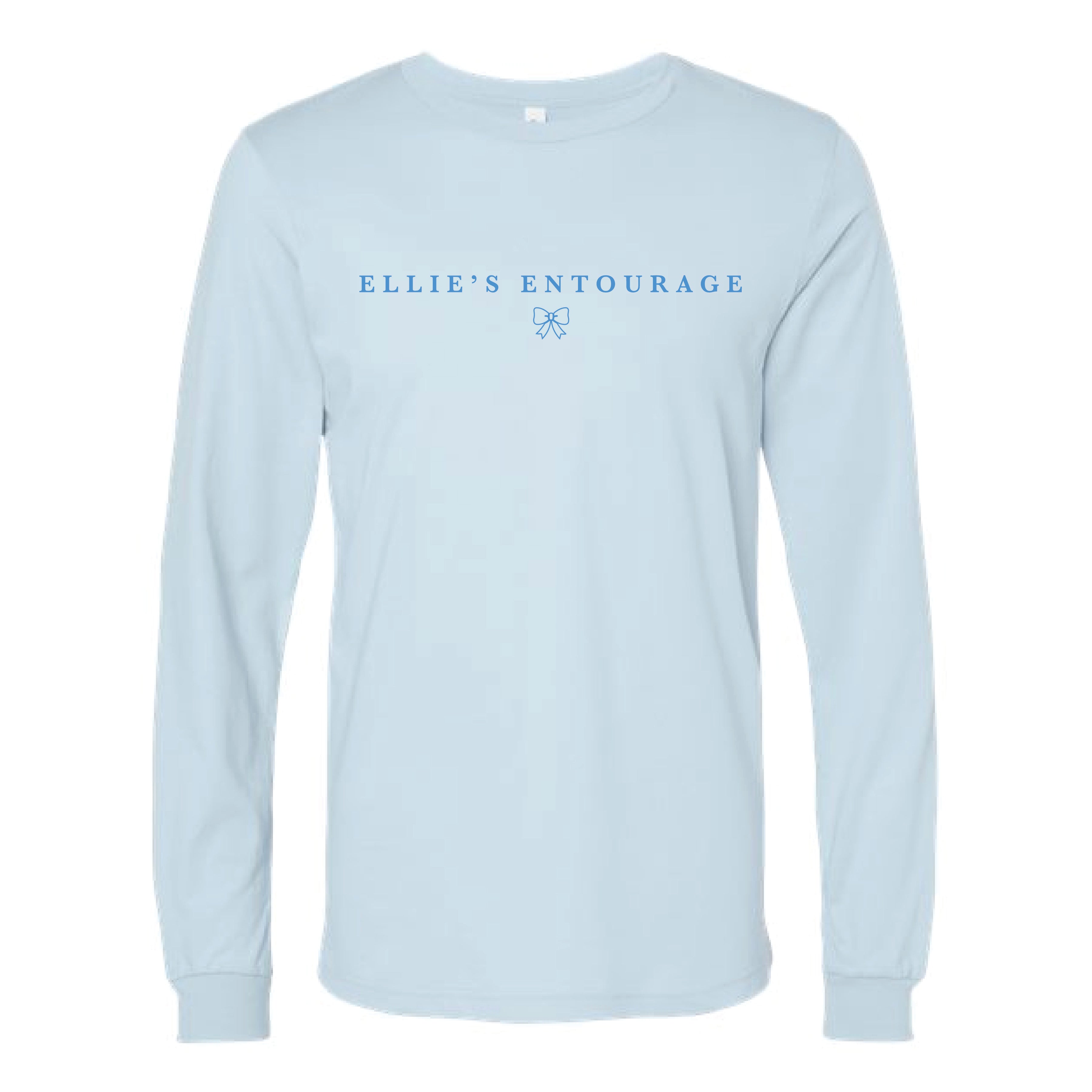 The Ellie's Serif | Baby Blue Long Sleeve Tee – Scarlet & Gold