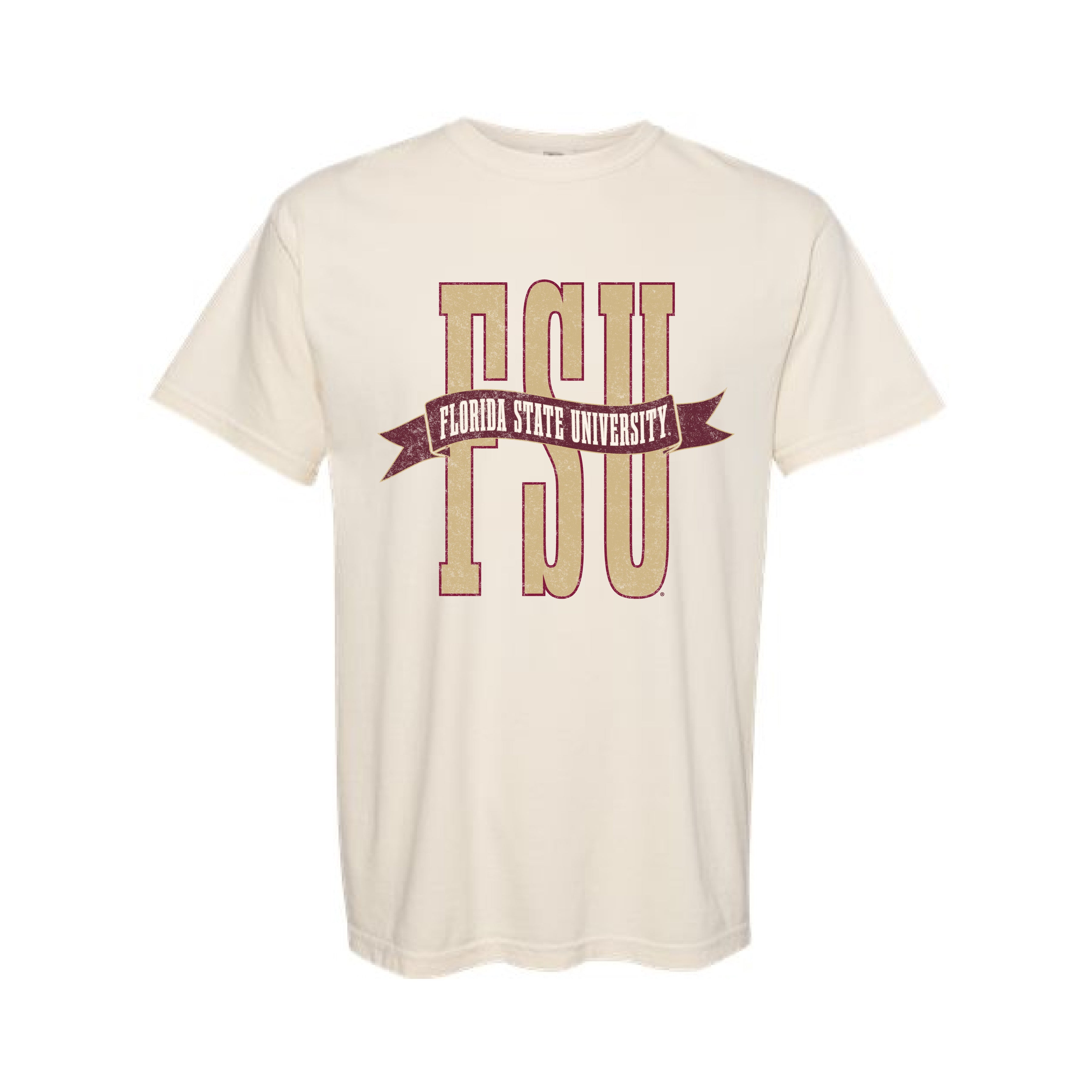 The FSU Banner | Ivory Tee – Scarlet & Gold