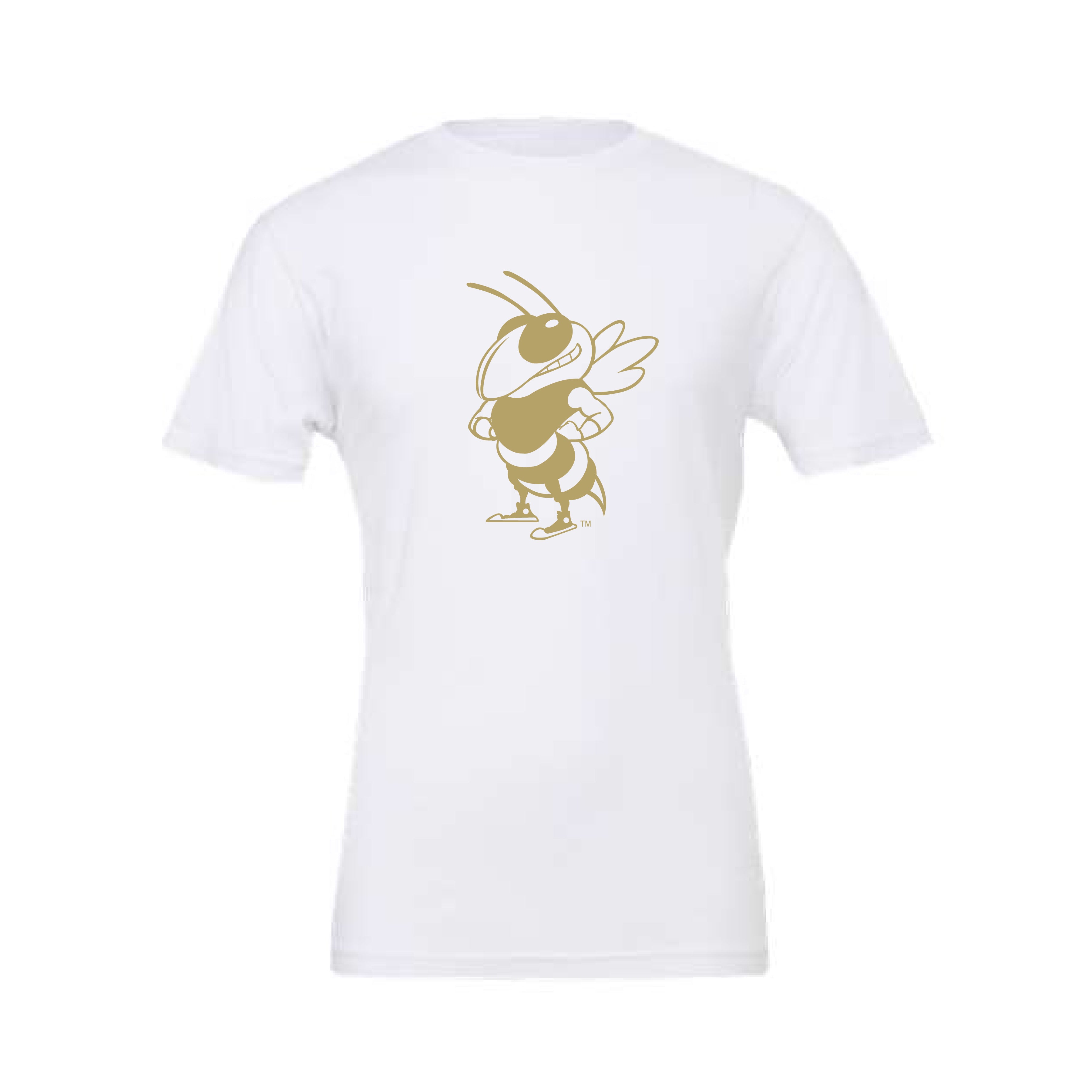 The Full Body Buzz Outline | White Tee – Scarlet & Gold