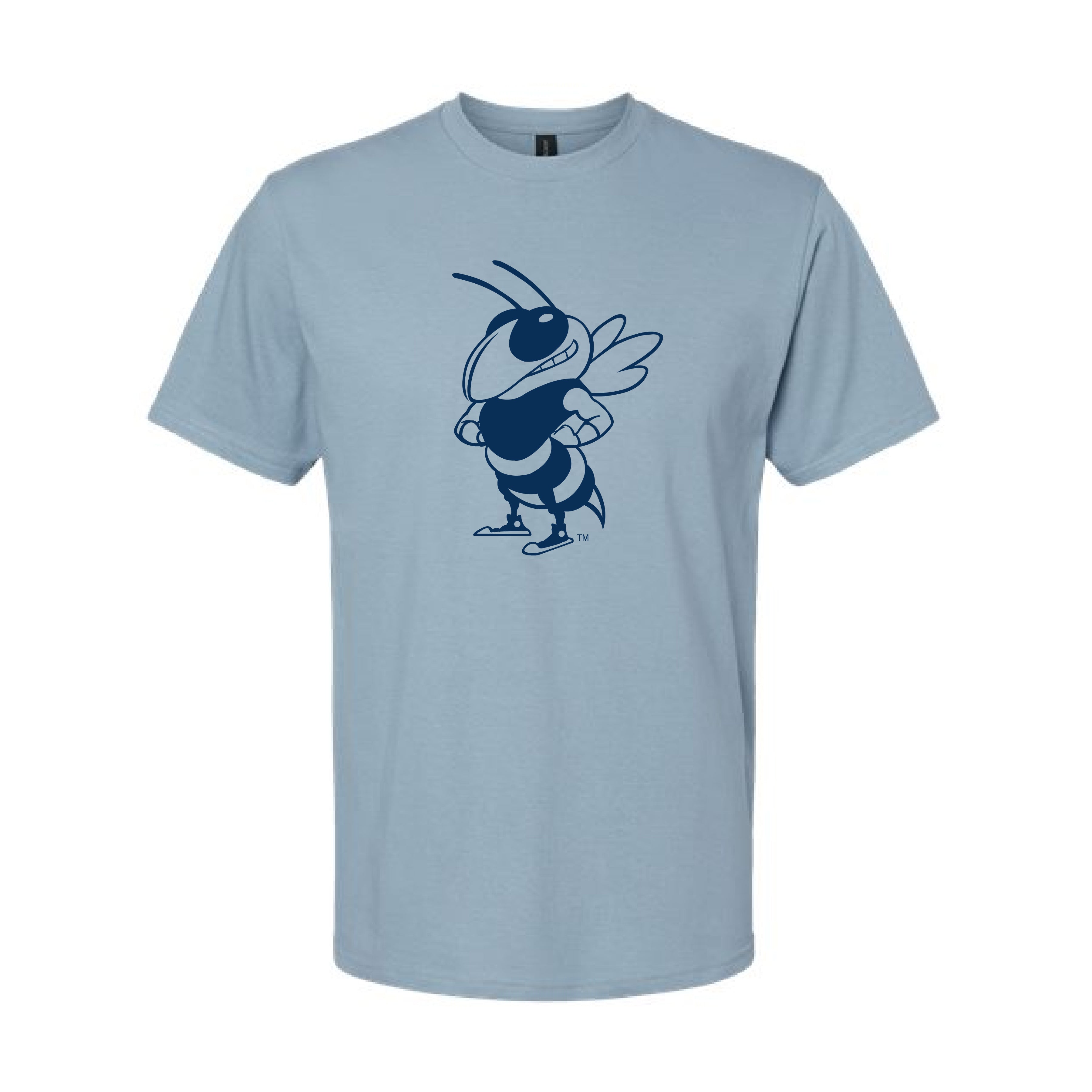 The Full Body Buzz Outline | Stone Blue Tee – Scarlet & Gold