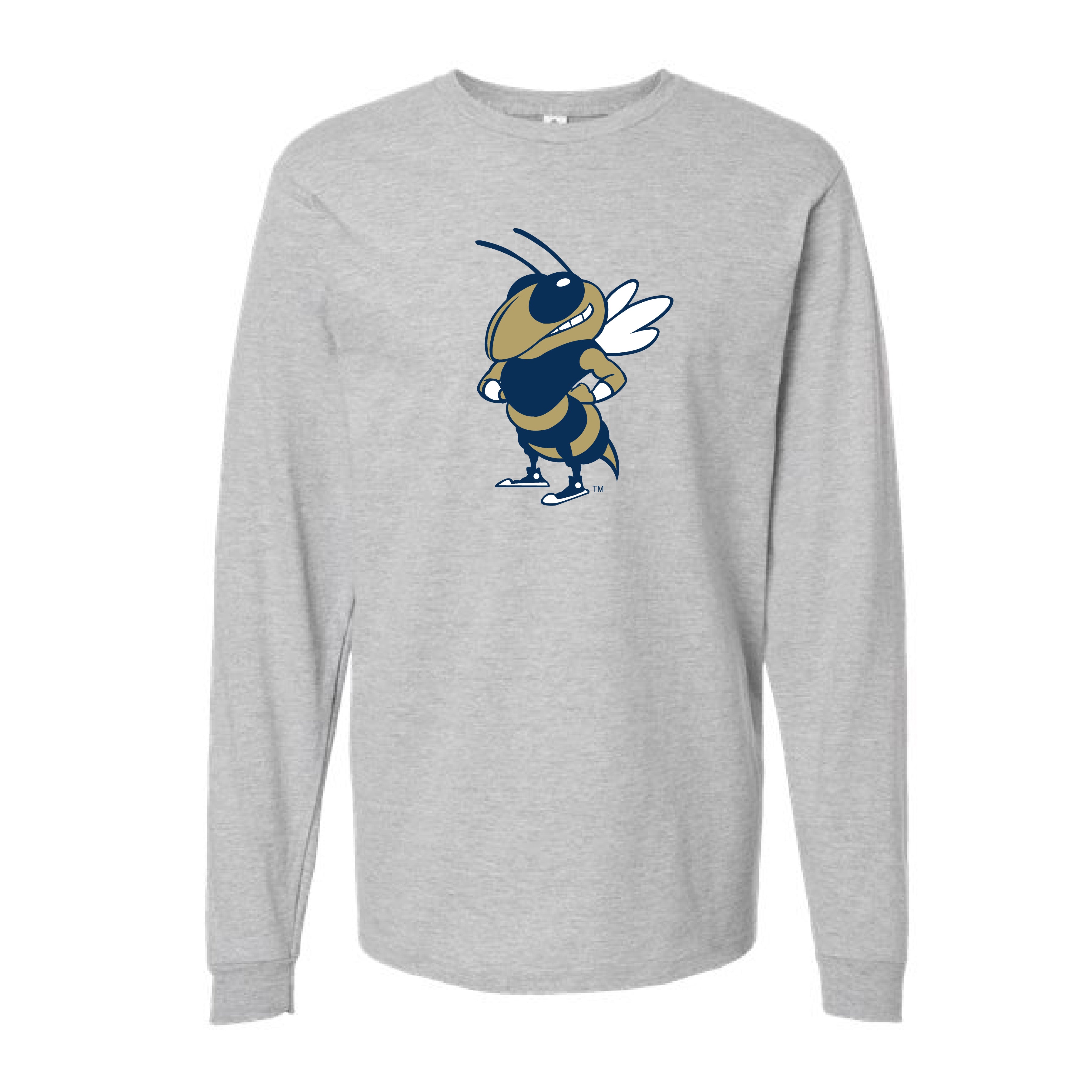 The Full Body Buzz | Heather Grey Long Sleeve – Scarlet & Gold