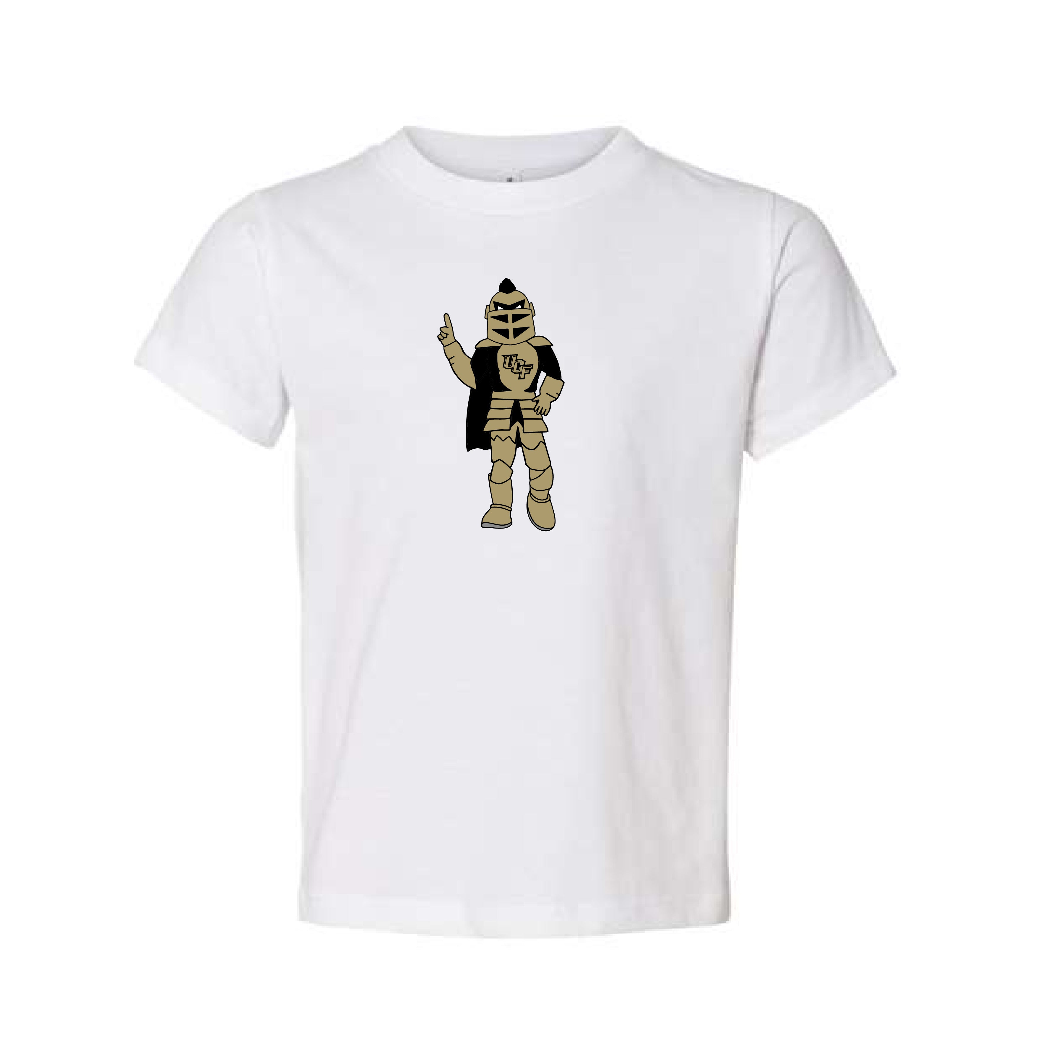 The Full Body Knightro | Toddler White Tee – Scarlet & Gold