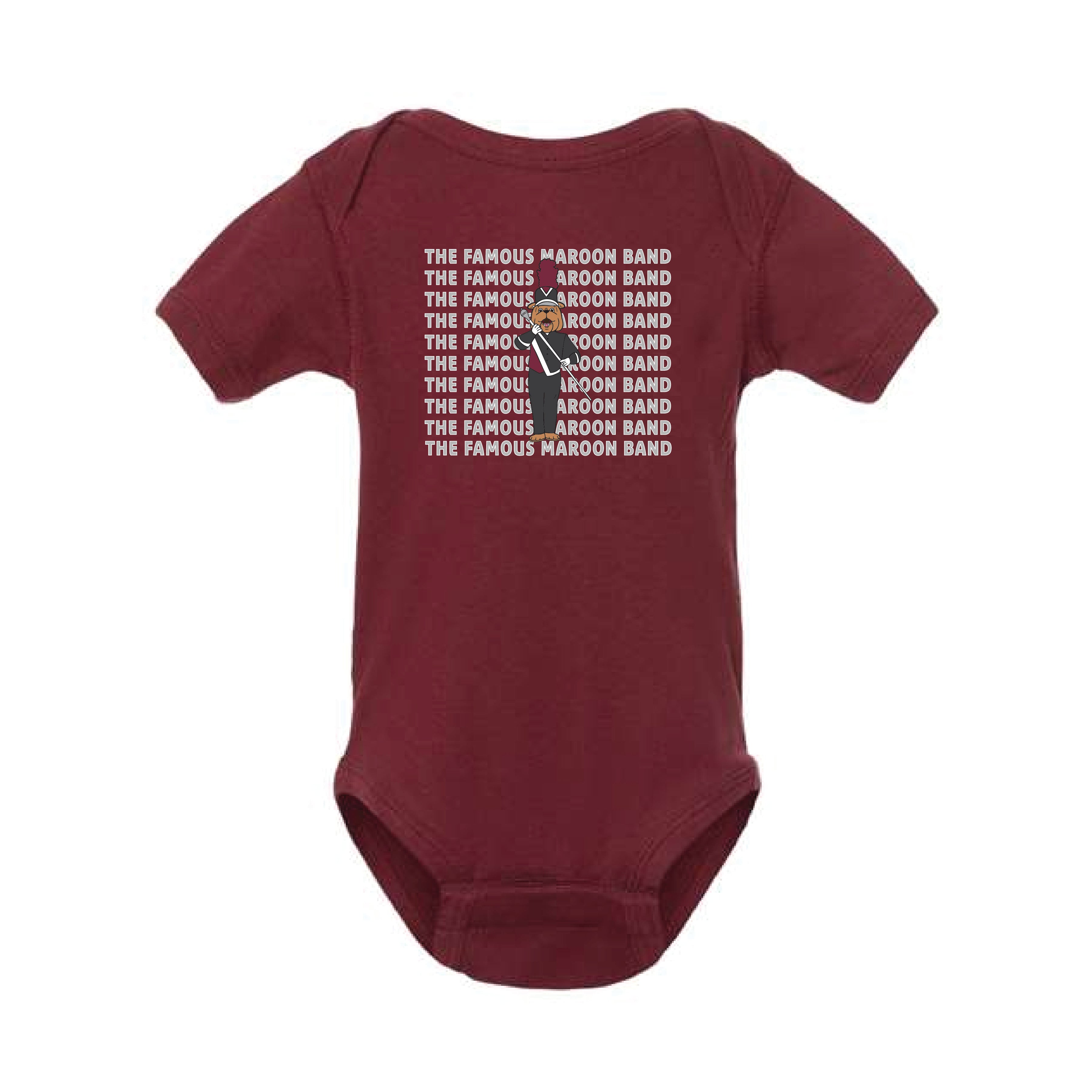 The Famous Maroon Band | Baby Maroon Onesie – Scarlet & Gold