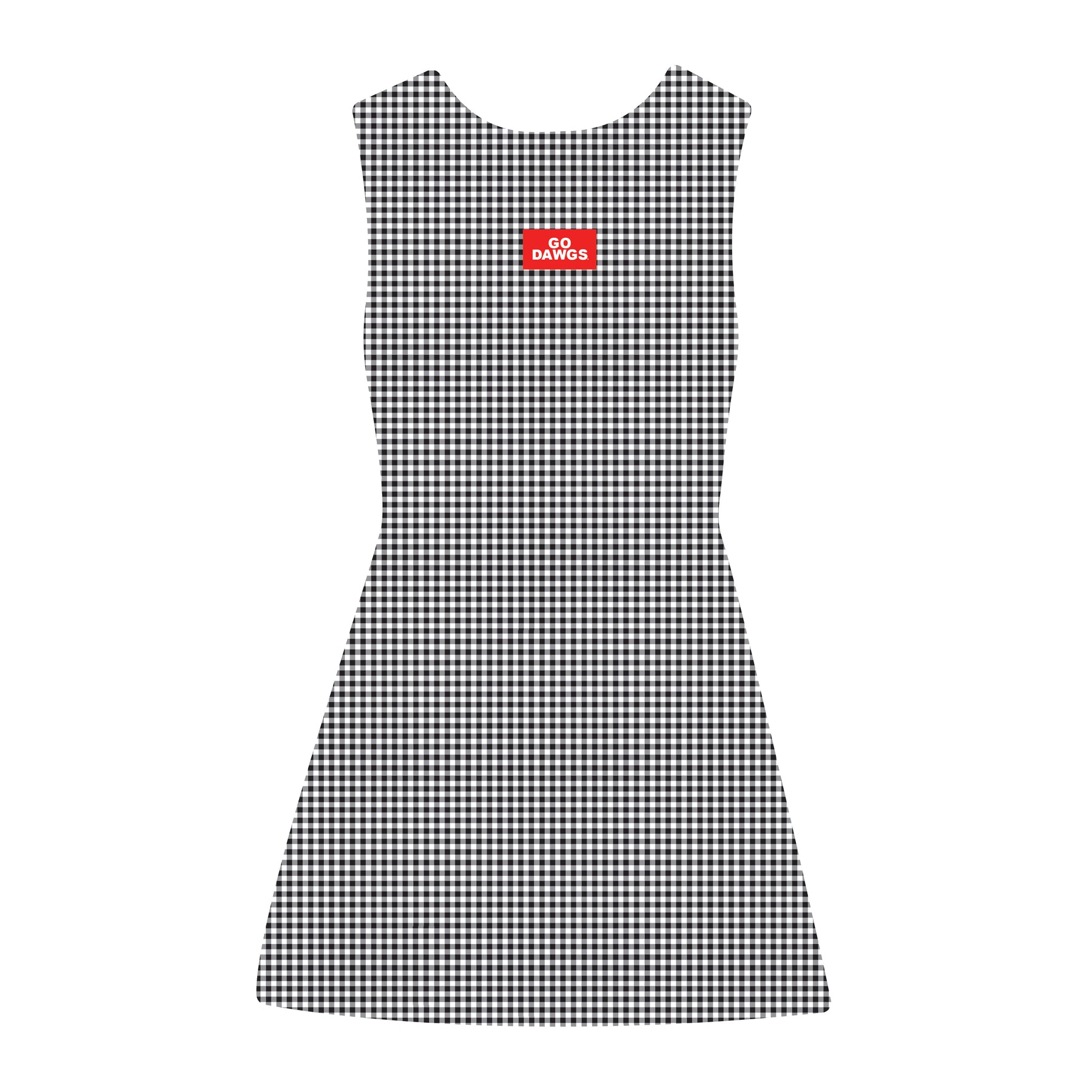 The Grace Gingham Dress Go Dawgs Woven Label | Black Gingham – Scarlet ...