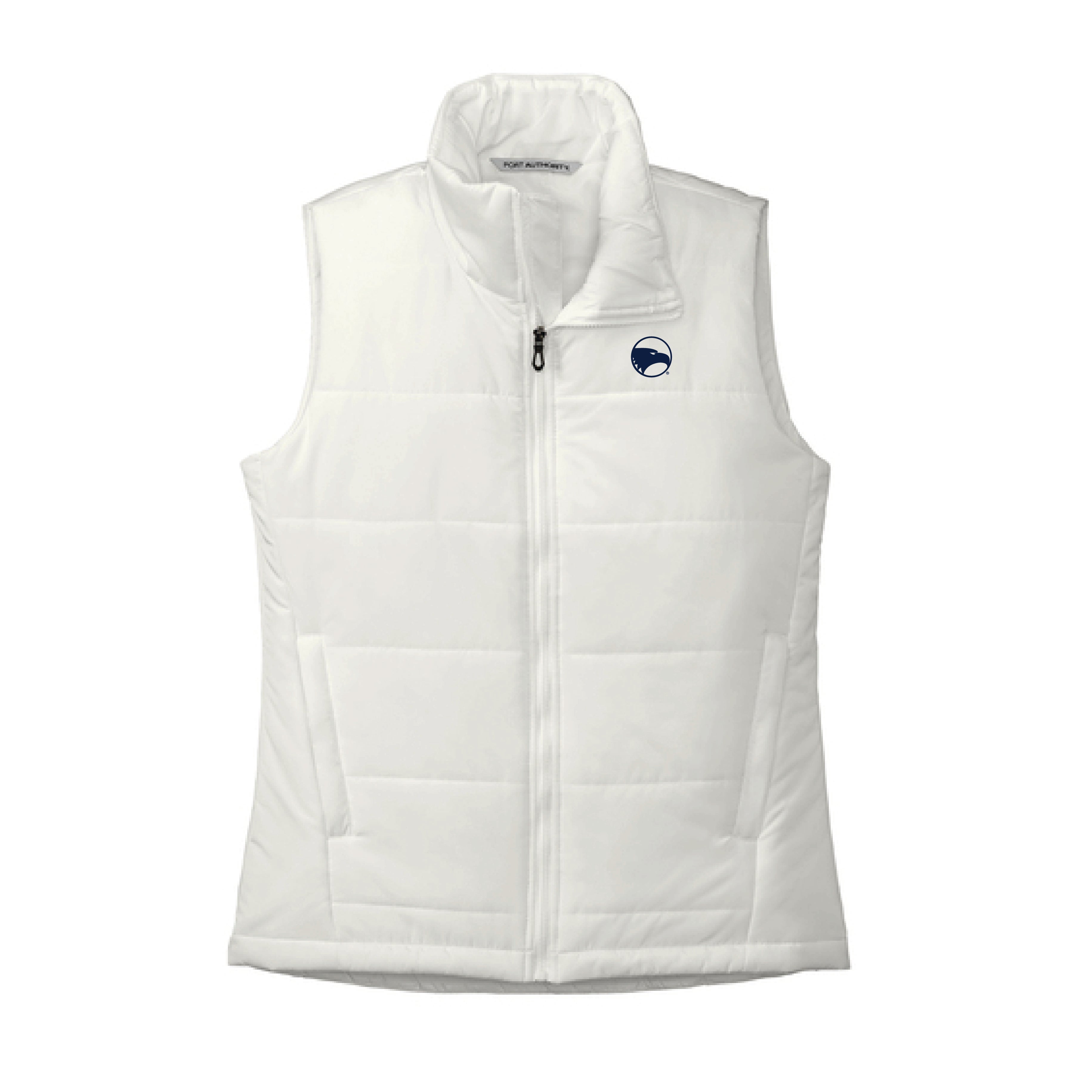 The Georgia Southern Logo | Marshmallow Puffer Vest – Scarlet & Gold