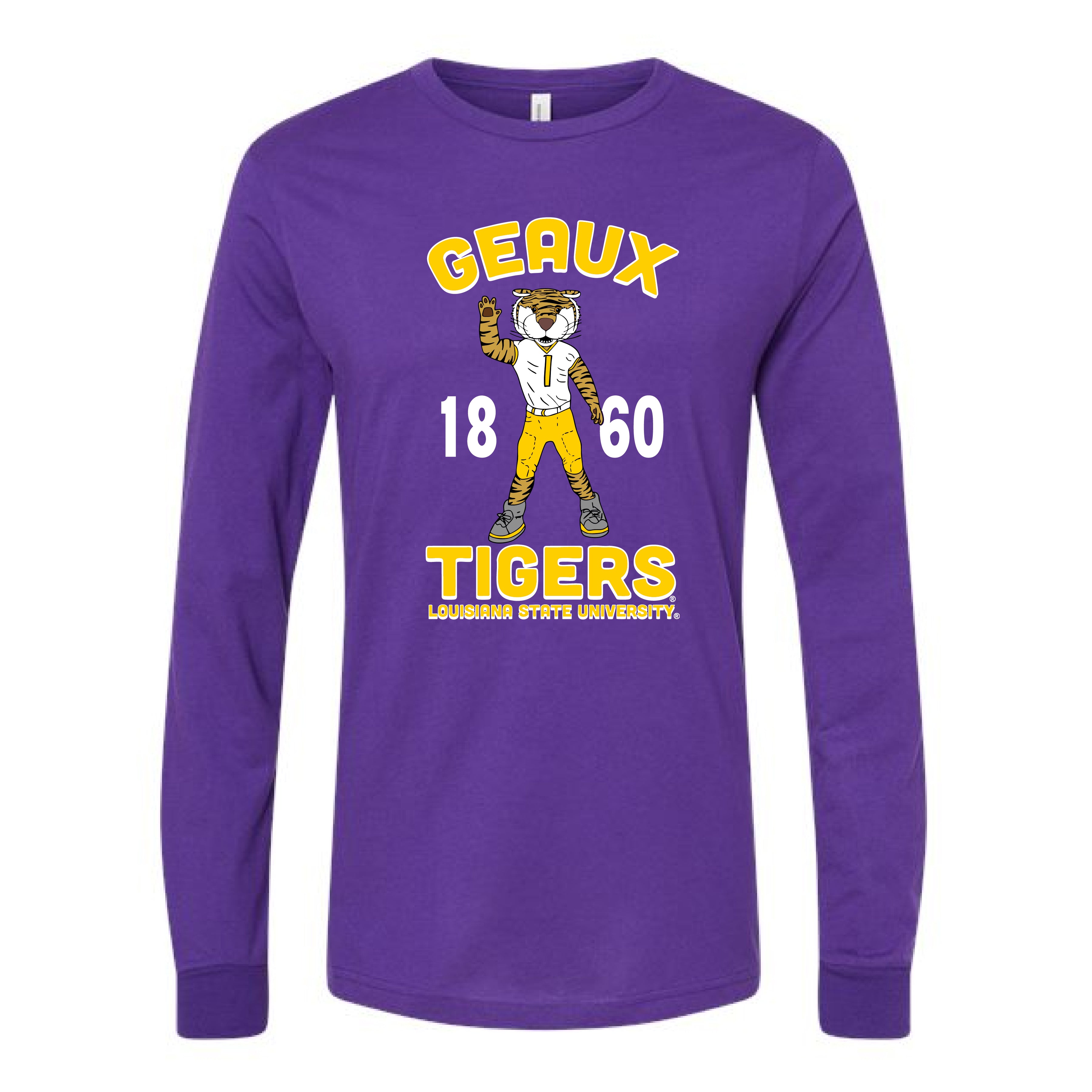 The Geaux Tigers Big Mike LSU | Team Purple Long Sleeve – Scarlet & Gold