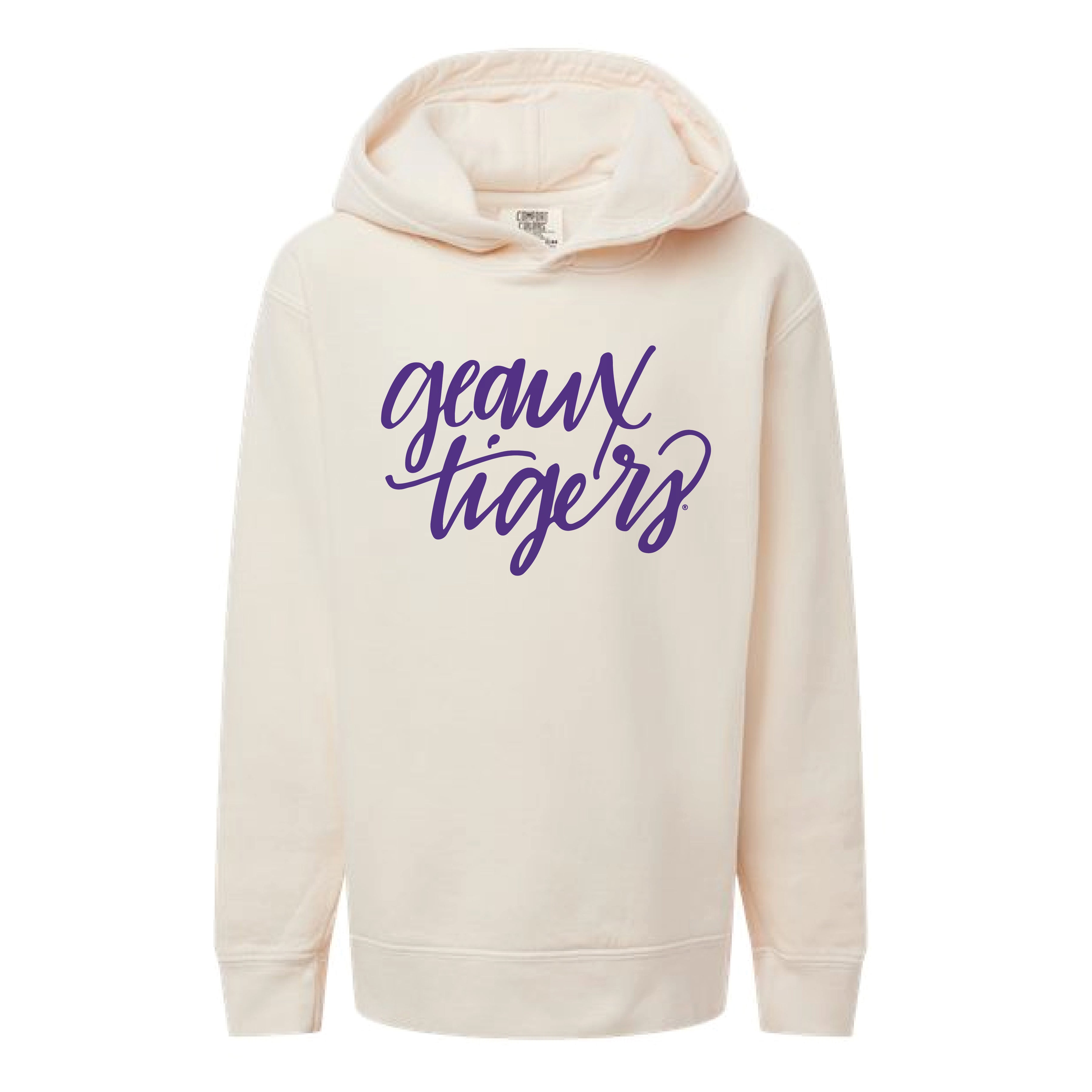 The Geaux Tigers Script | Youth Ivory Hoodie – Scarlet & Gold