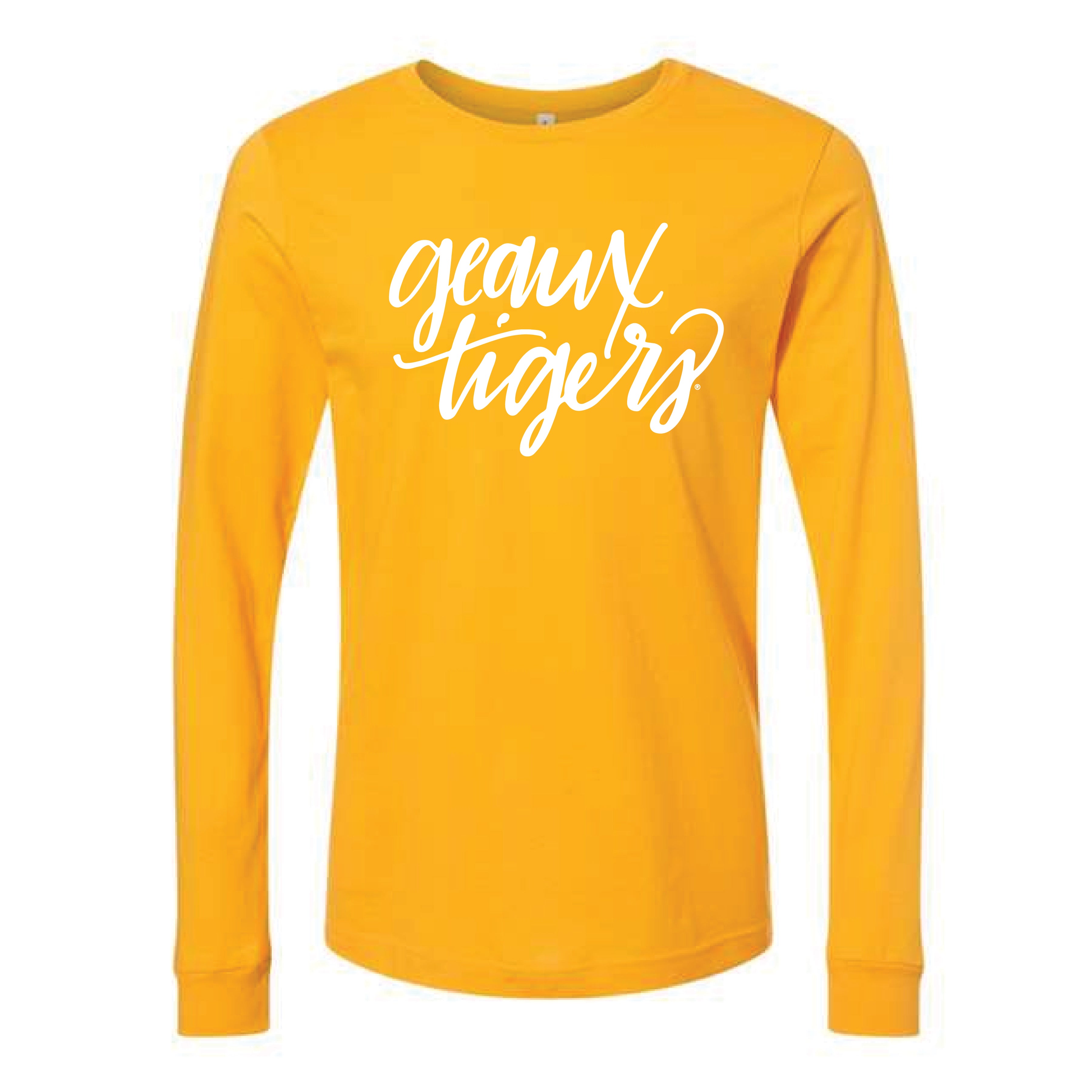 The Geaux Tigers Script | Gold Long Sleeve – Scarlet & Gold