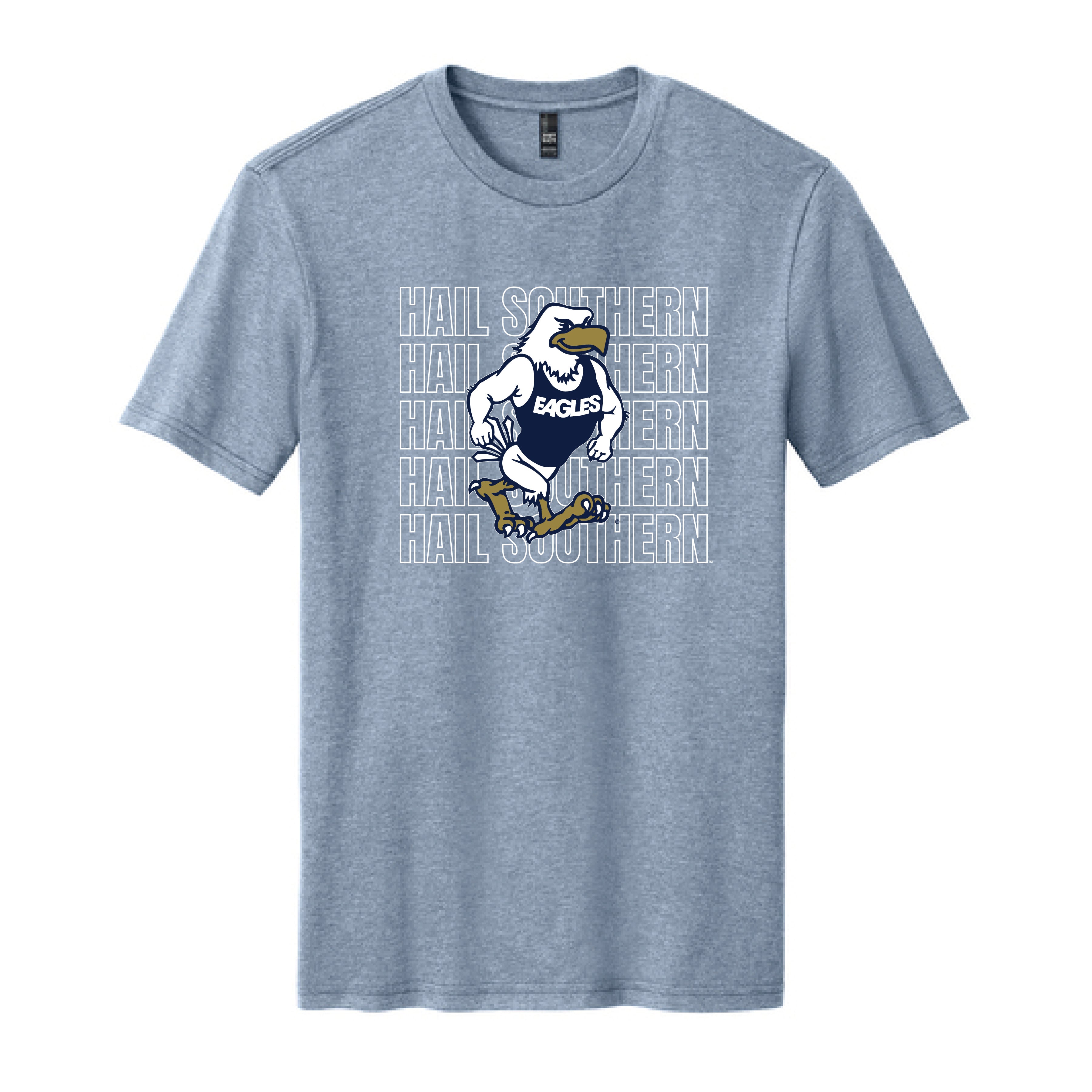 The Hail Southern Repeat | Flint Blue Heather Tee – Scarlet & Gold