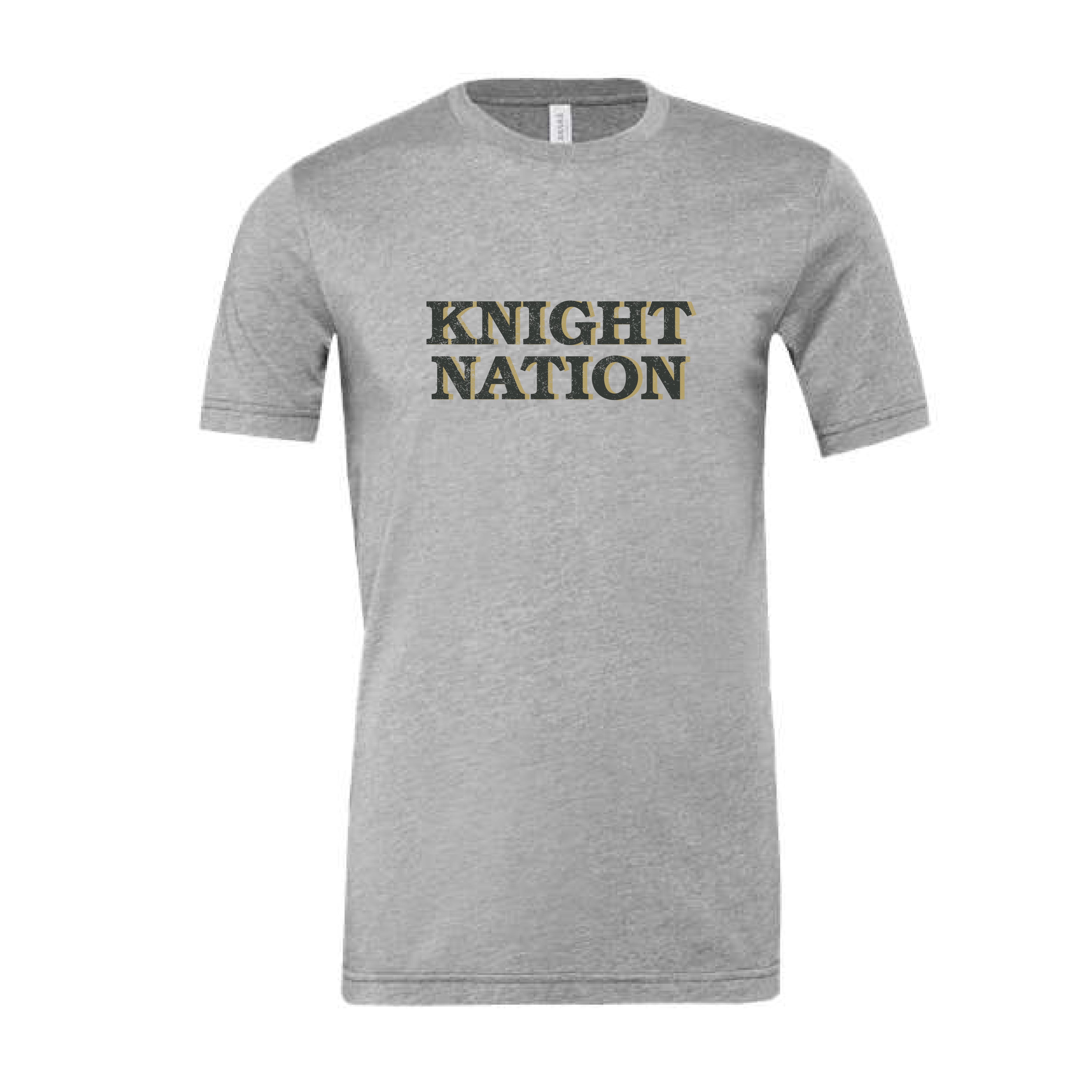 The Knight Nation Block | Athletic Heather Tee – Scarlet & Gold