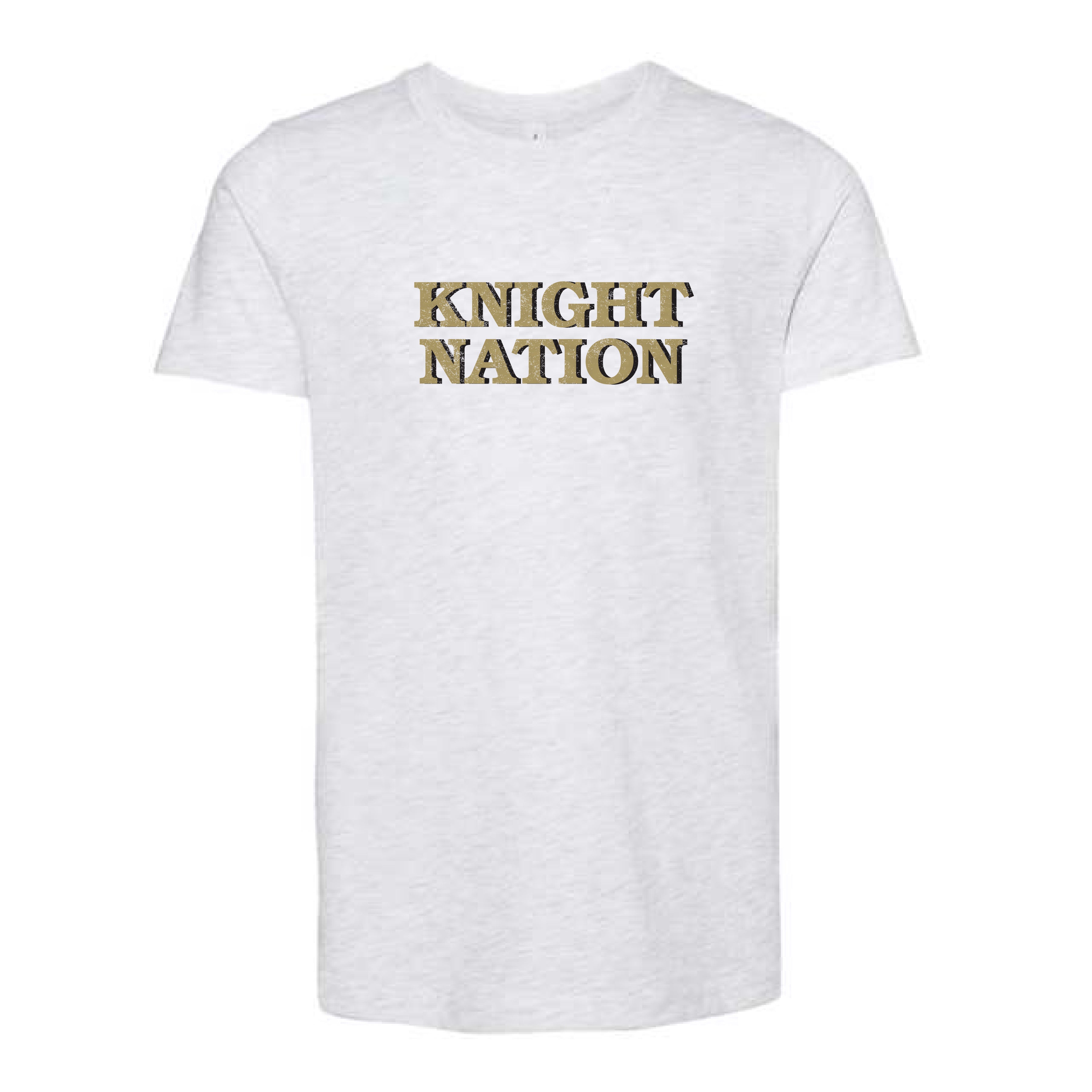 The Knight Nation Block | Youth Ash Tee – Scarlet & Gold