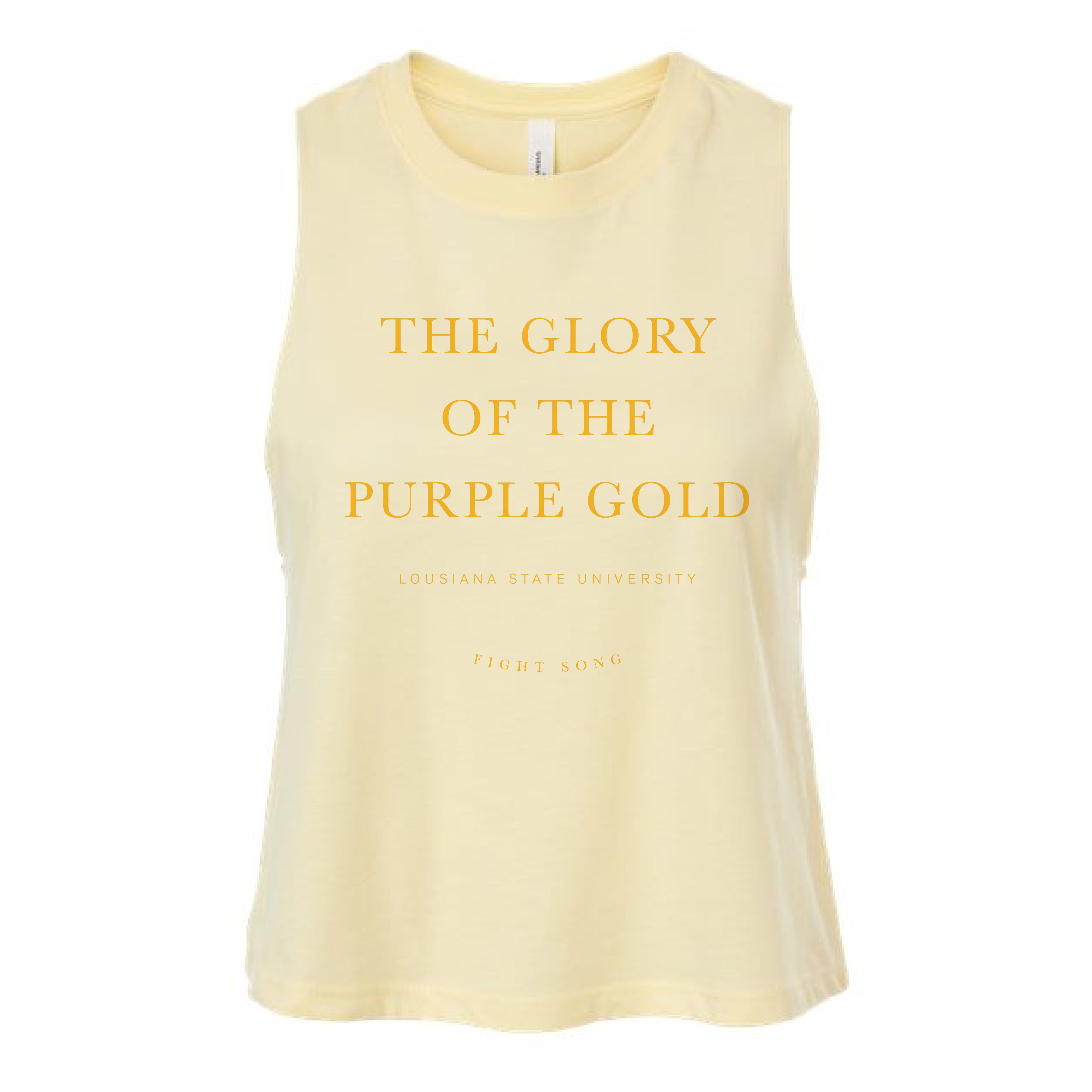 The LSU Fight Song | Heather French Vanilla Racerback Tank – Scarlet & Gold
