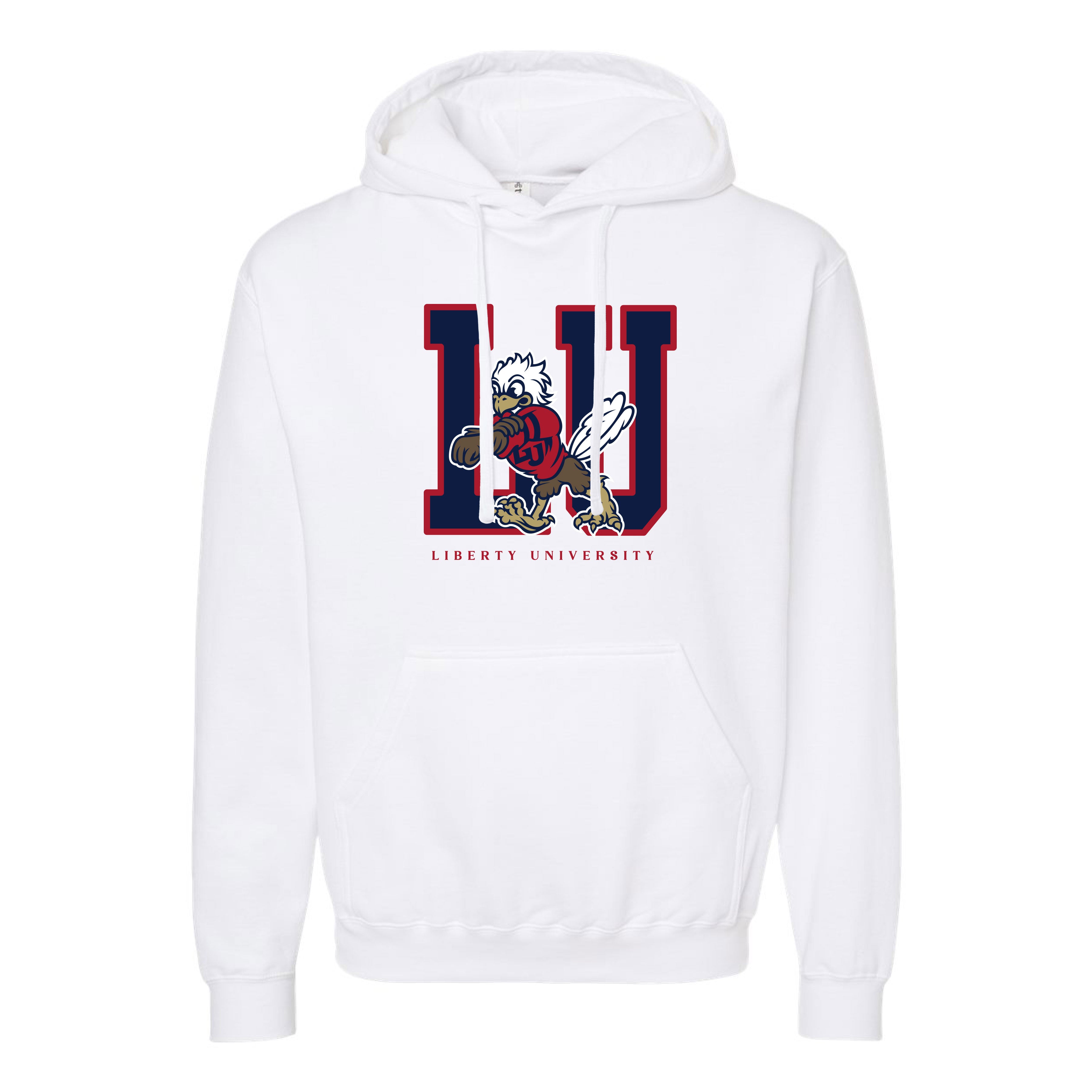 The LU Sparky | White Hoodie – Scarlet & Gold