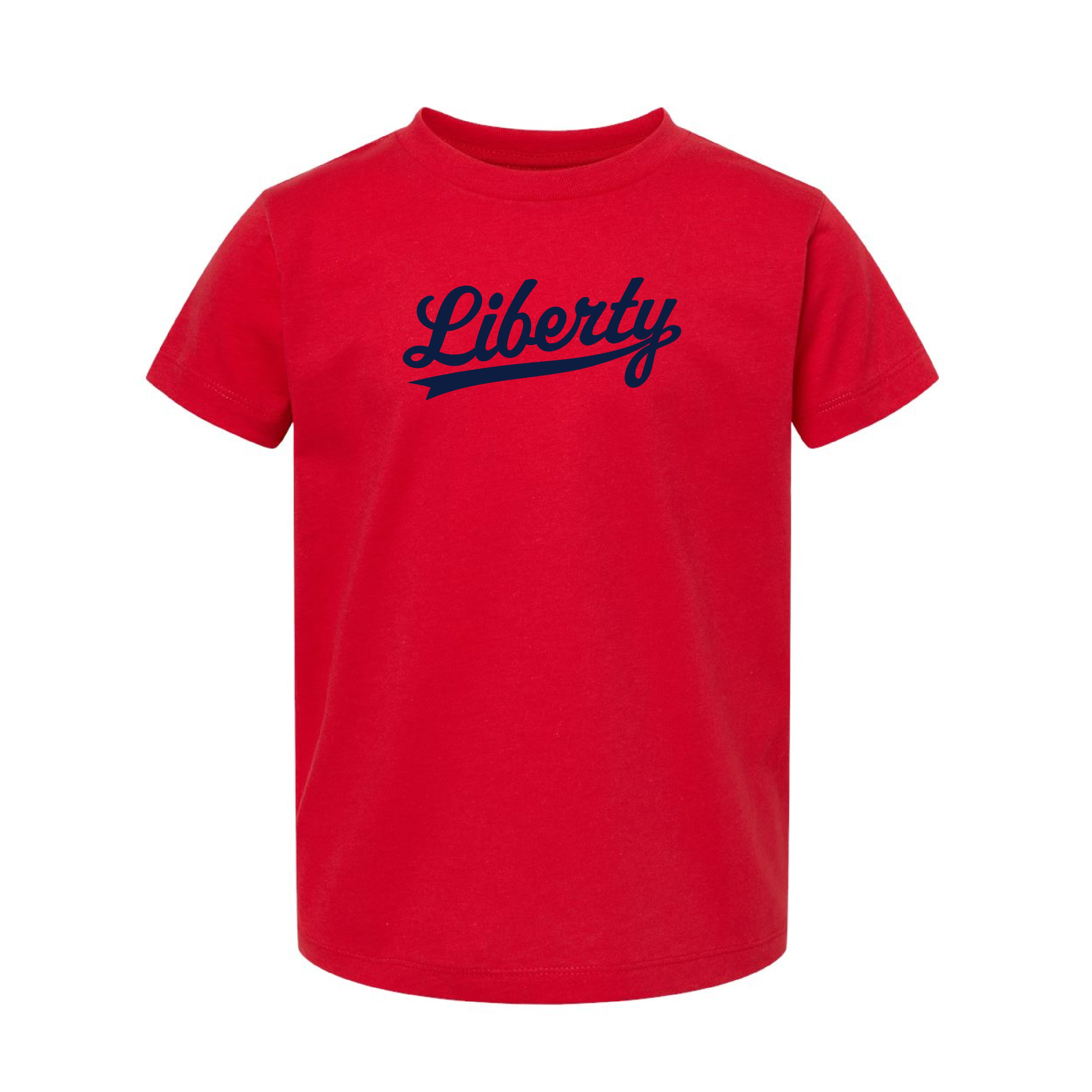 The Liberty Script Logo | Toddler Red Tee – Scarlet & Gold