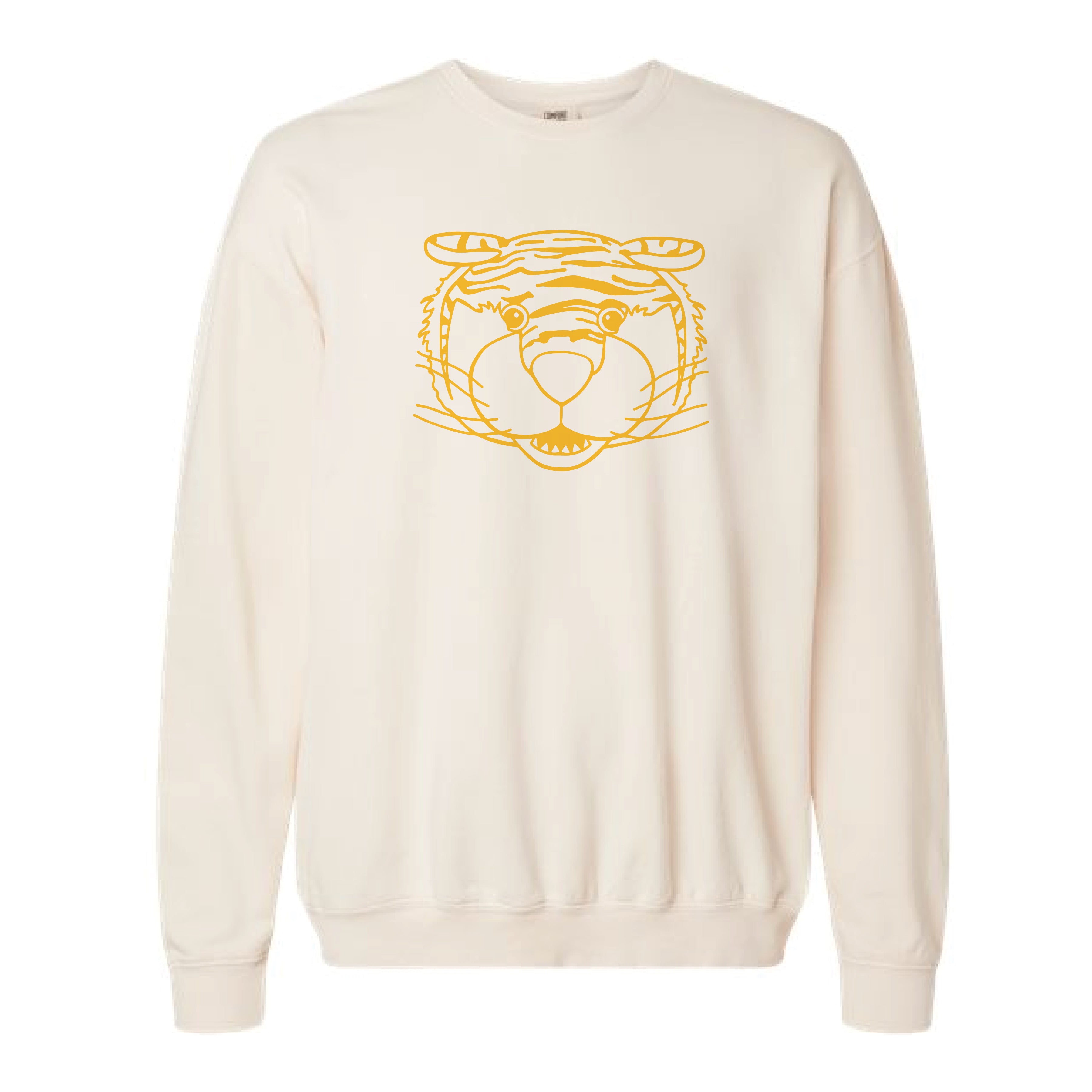 The Mike Head Outline | Ivory Sweatshirt – Scarlet & Gold