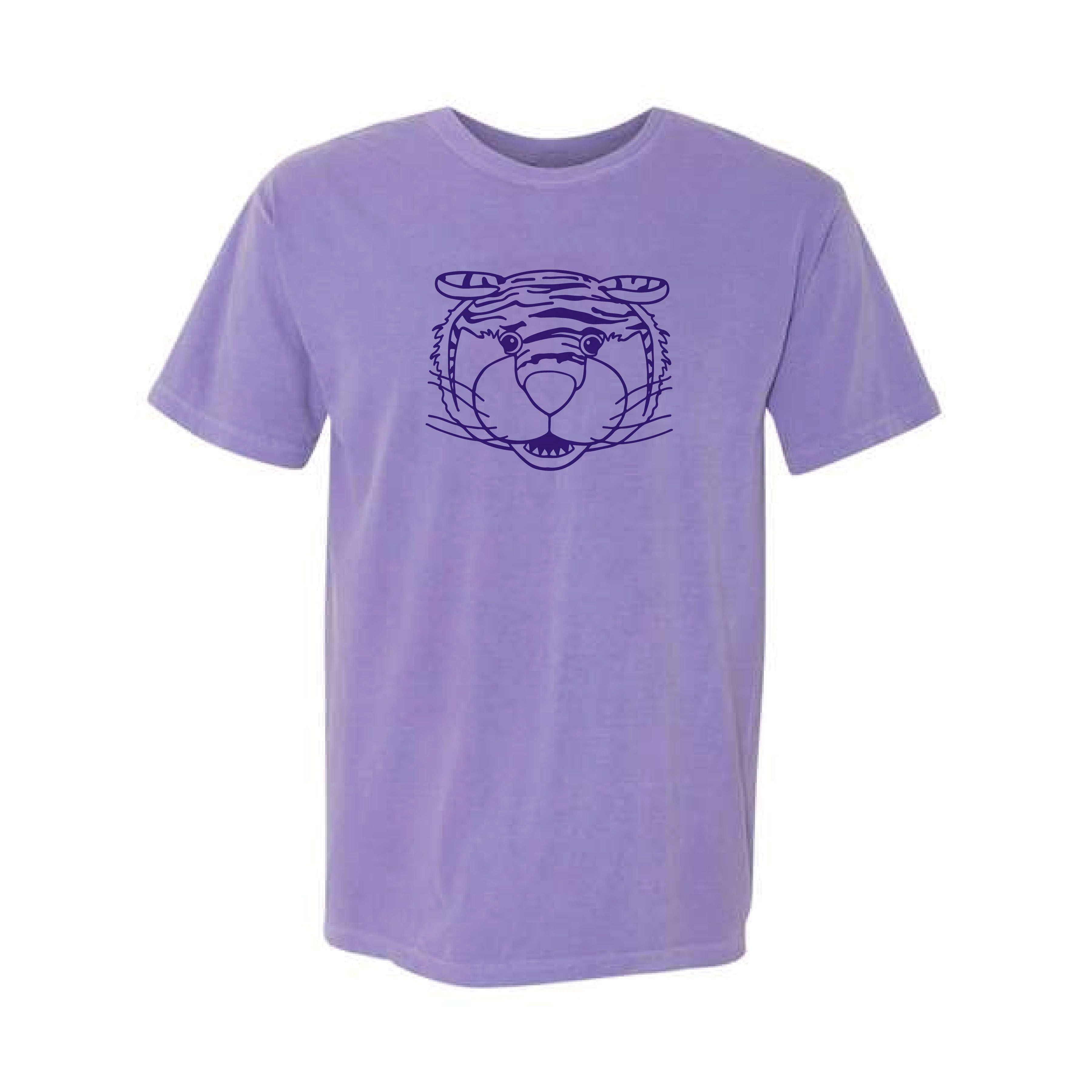 The Mike Head Outline | Violet Tee – Scarlet & Gold