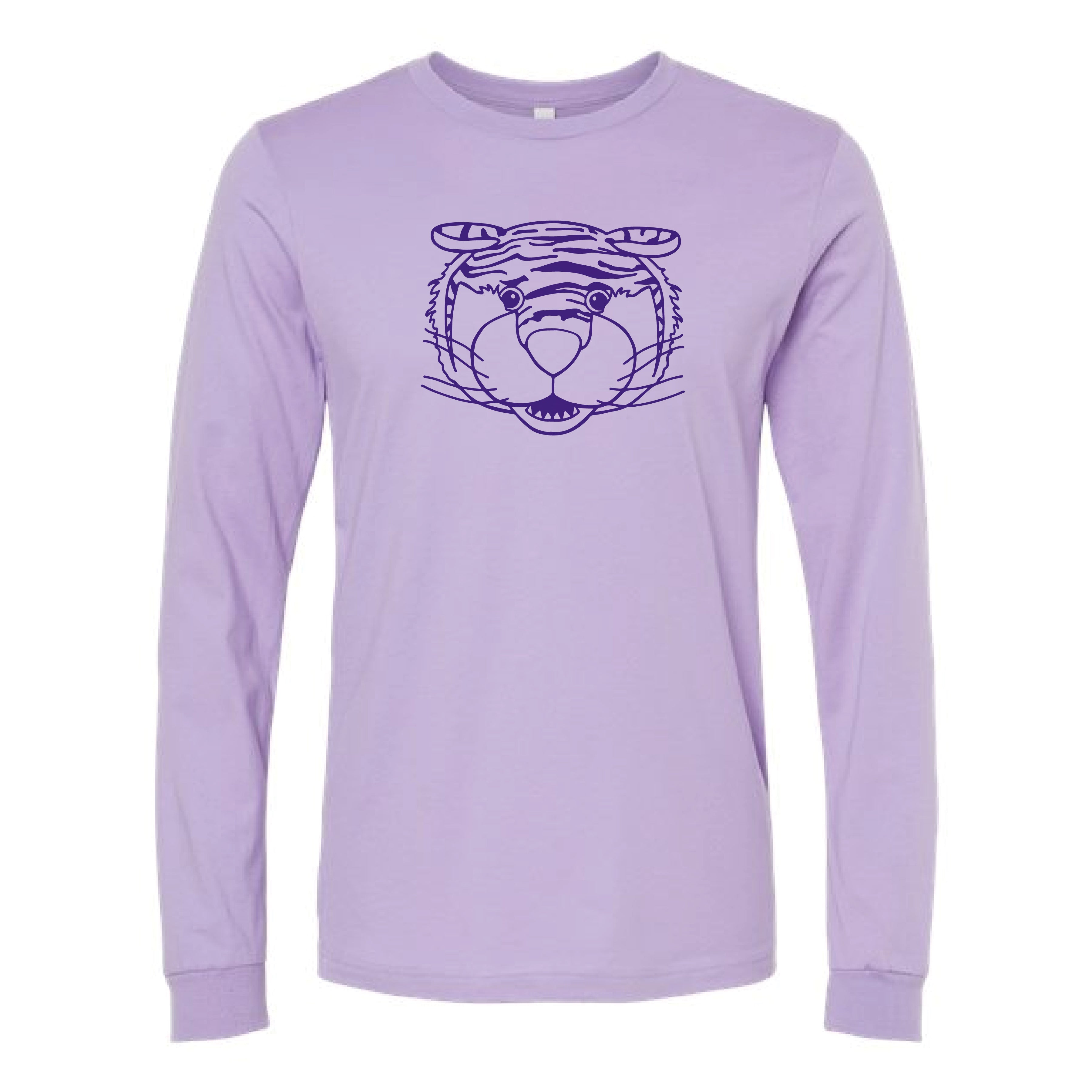 The Mike Head Outline | Dark Lavender Long Sleeve – Scarlet & Gold