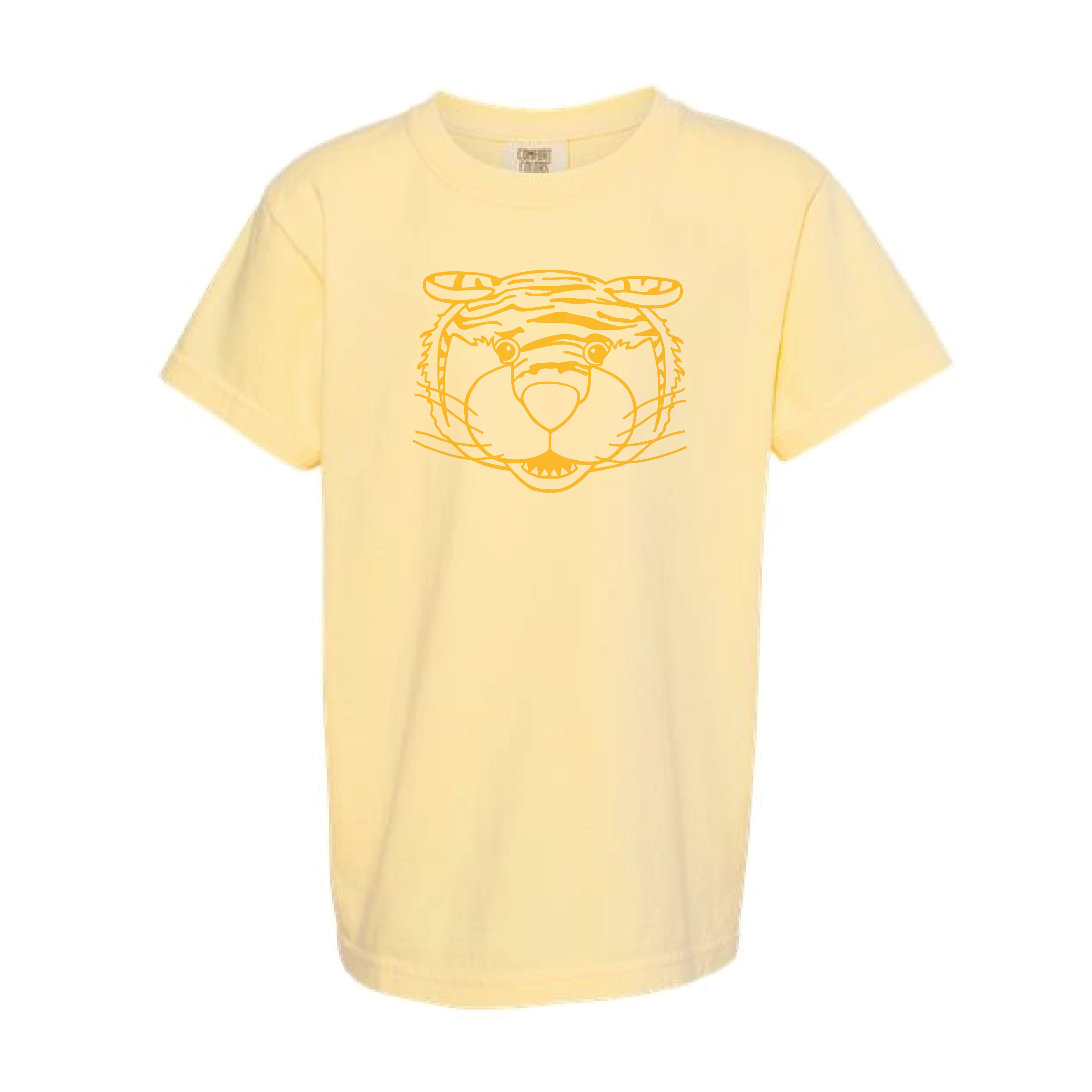 The Mike Head Outline | Youth Butter Tee – Scarlet & Gold