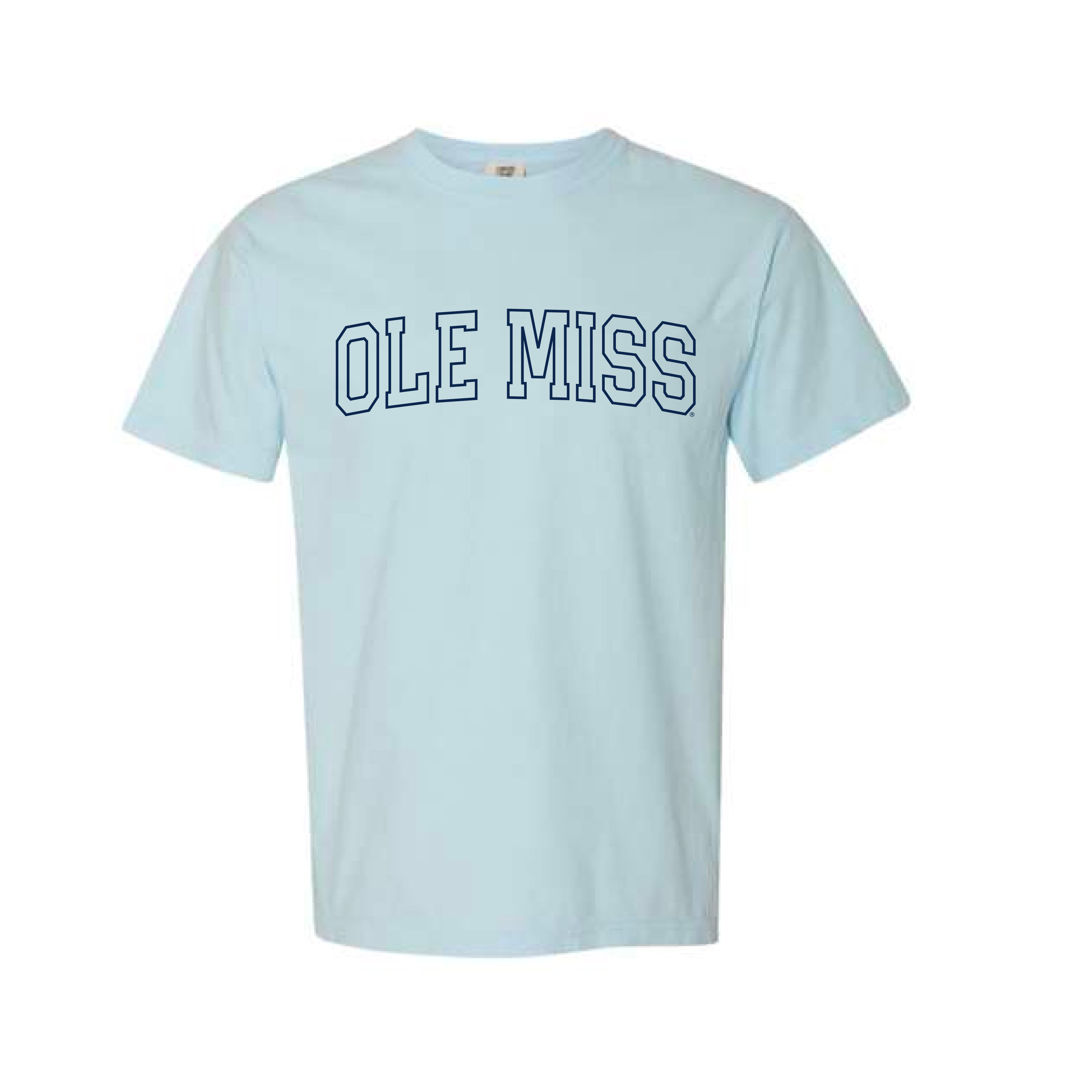 The Ole Miss Arch Outline | Chambray Tee – Scarlet & Gold
