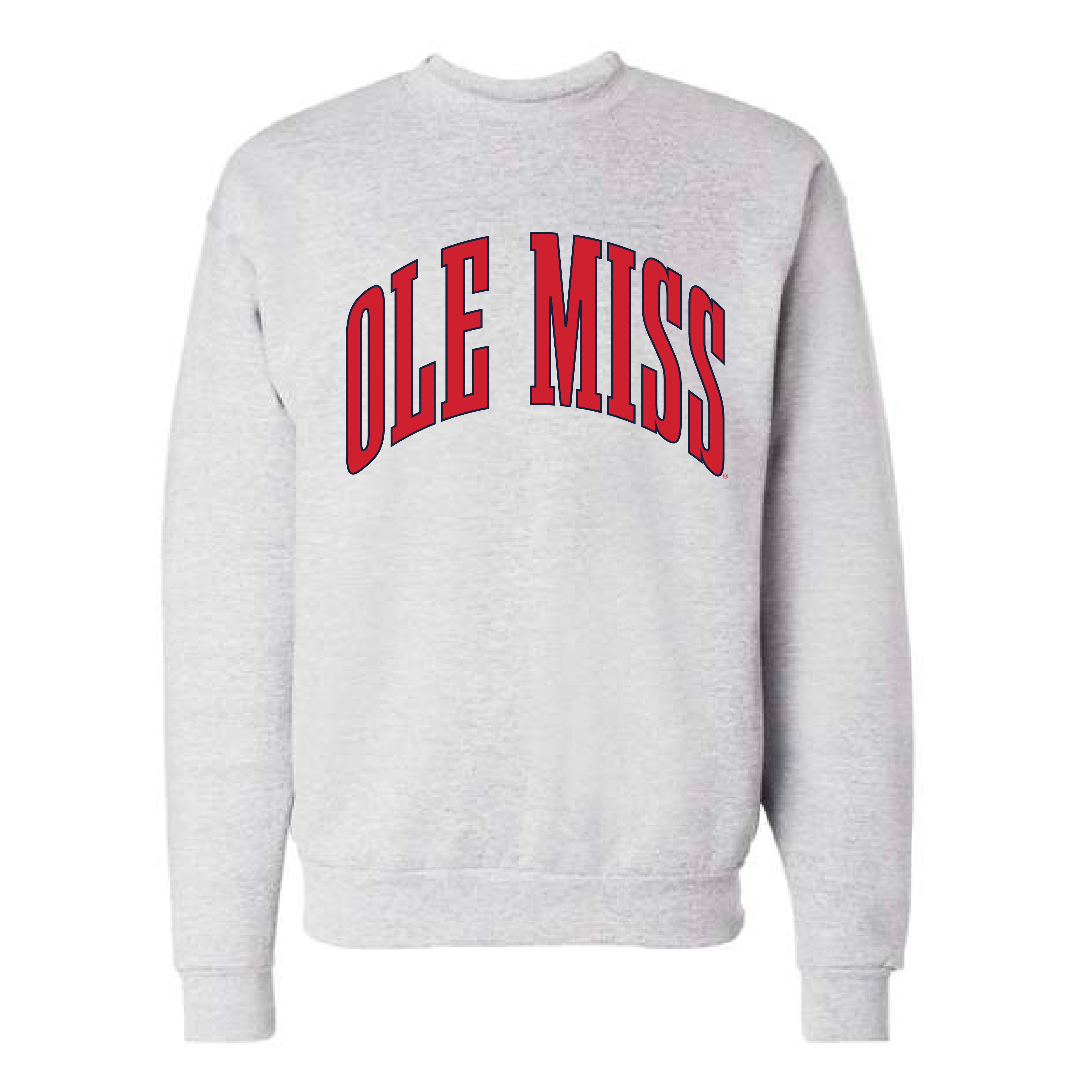 The Big Ole Miss Arch | Ash Sweatshirt – Scarlet & Gold