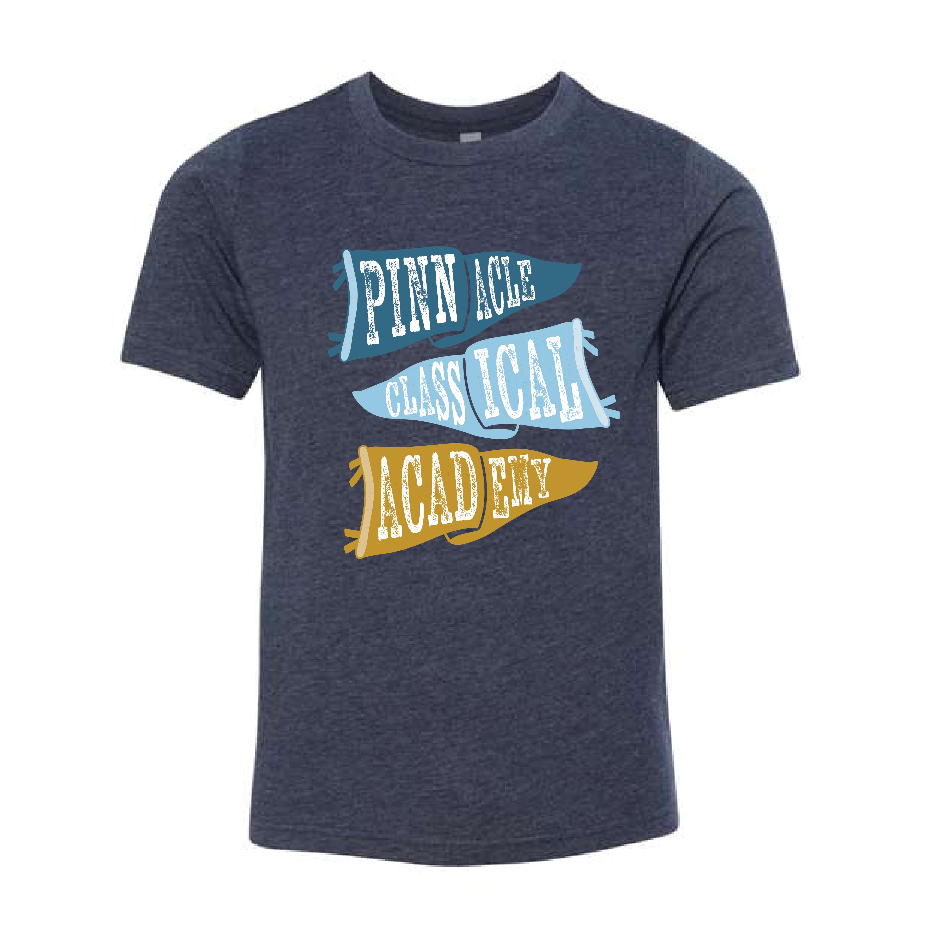 The Ole PCA Flags | Youth Midnight Navy Tee – Scarlet & Gold