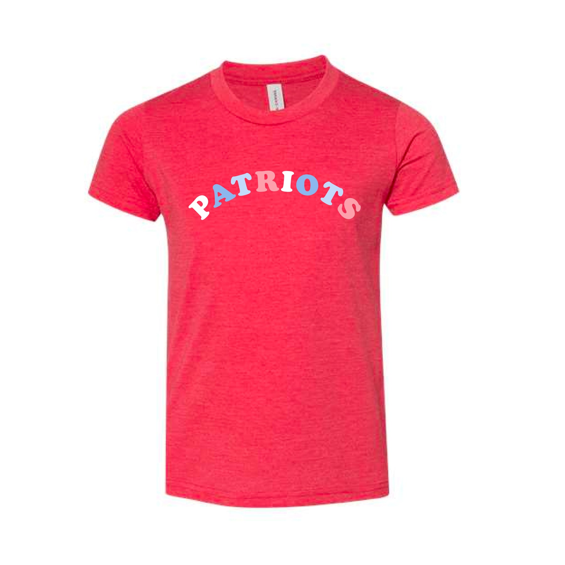 The Patriots Rainbow Arch | Heather Red Youth Tee – Scarlet & Gold