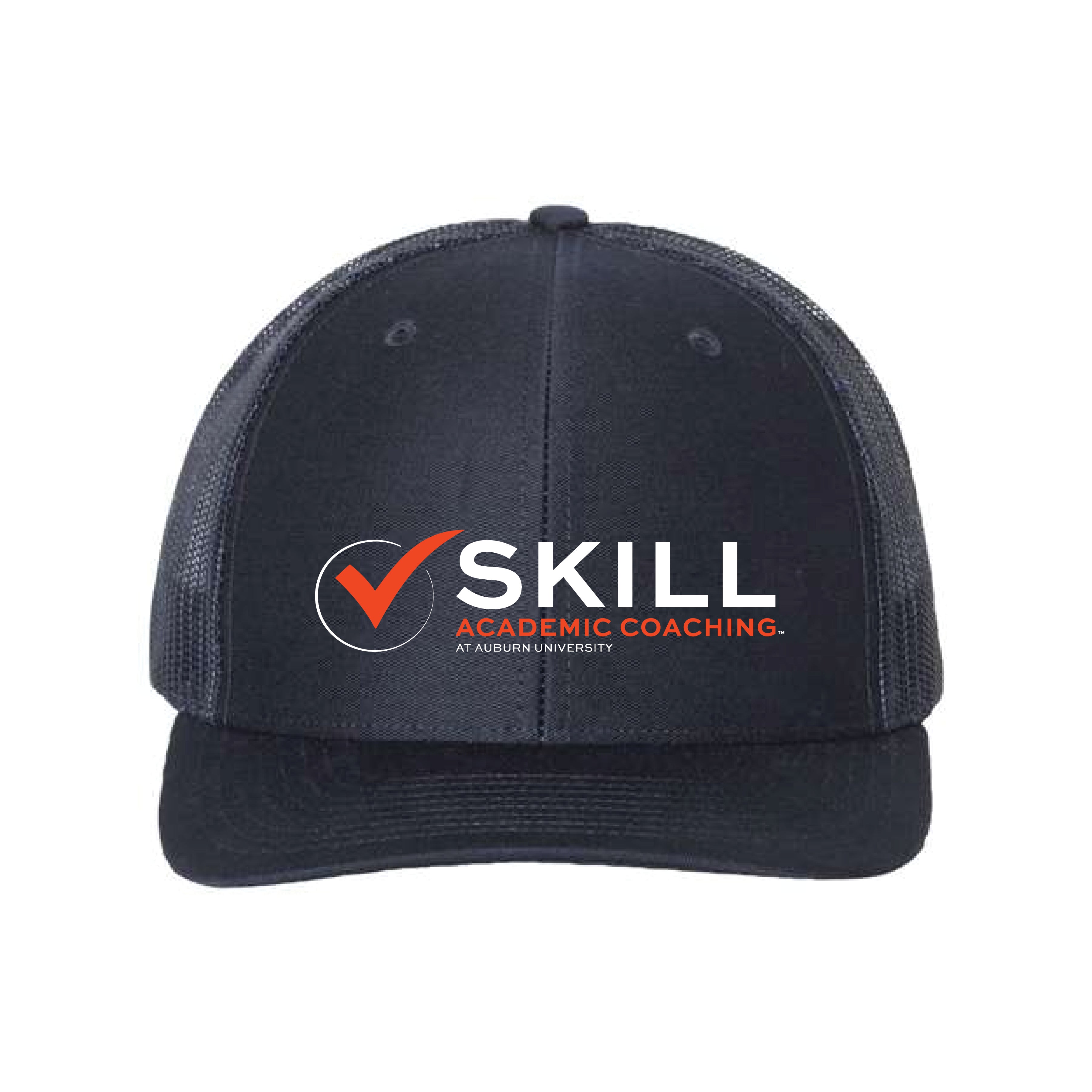 The SKILL Logo | Navy Richardson Snapback Trucker Cap – Scarlet & Gold