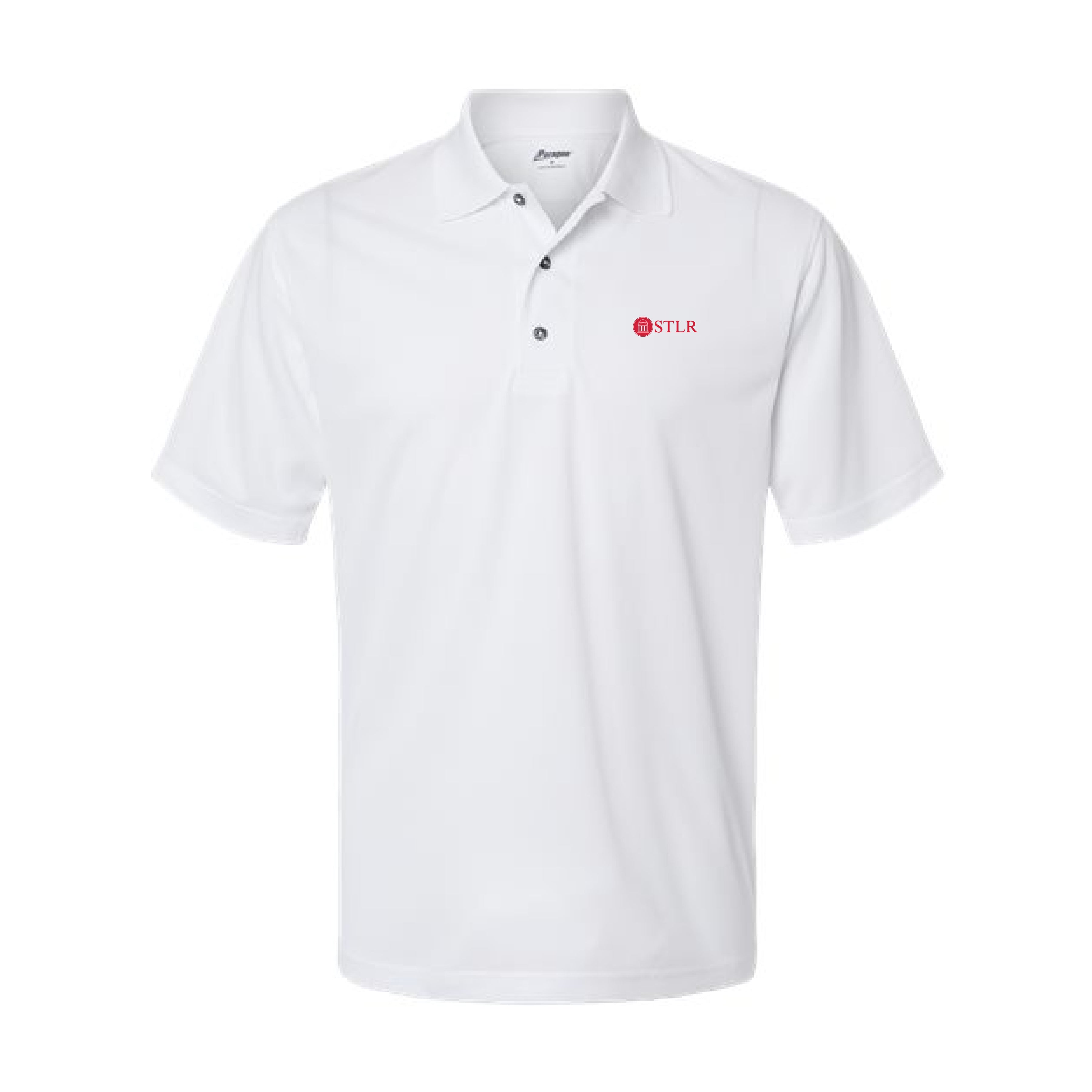 The SMU STLR Logo | Embroidered White Men's Performance Polo – Scarlet ...