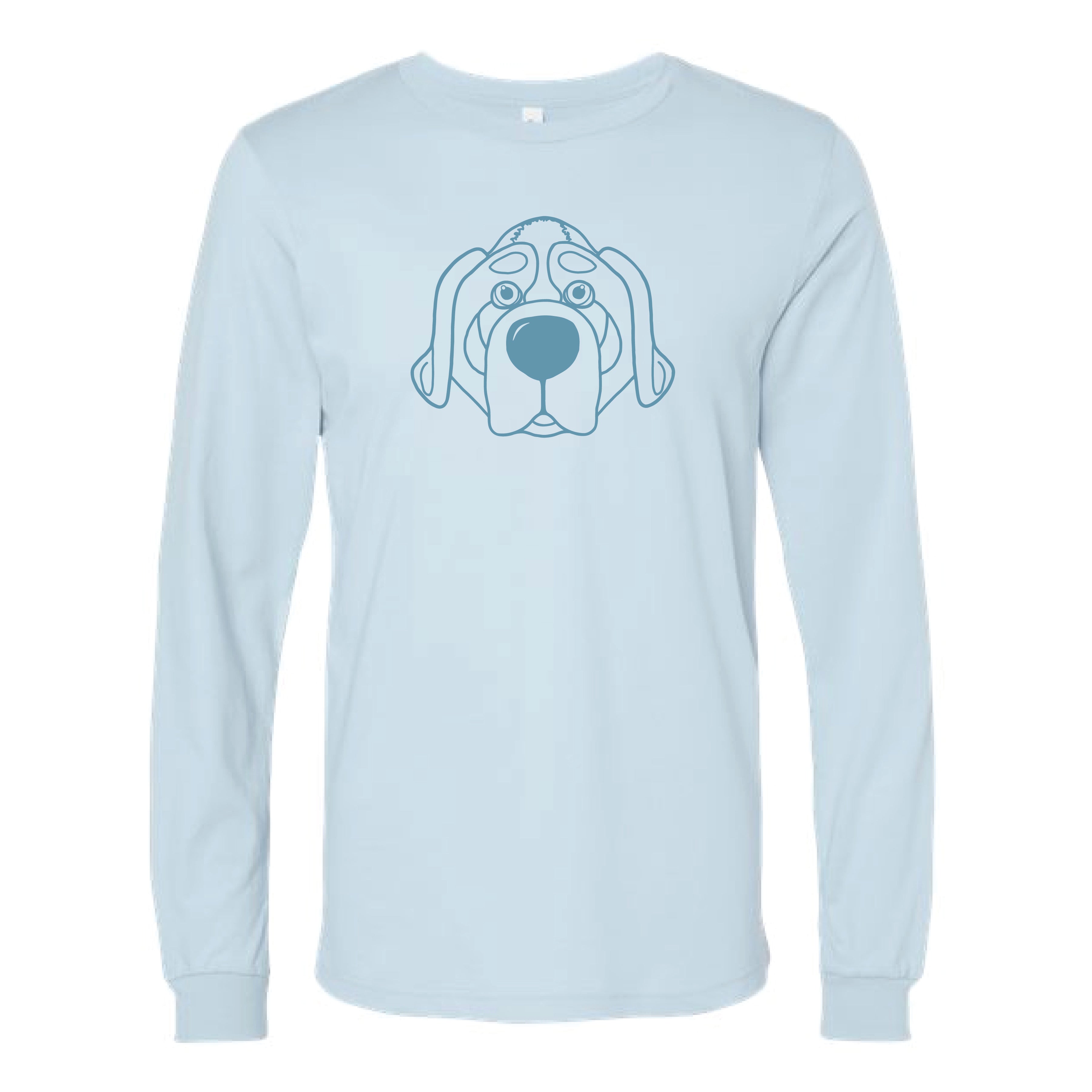 The Smokey Head Outline | Baby Blue Long Sleeve – Scarlet & Gold
