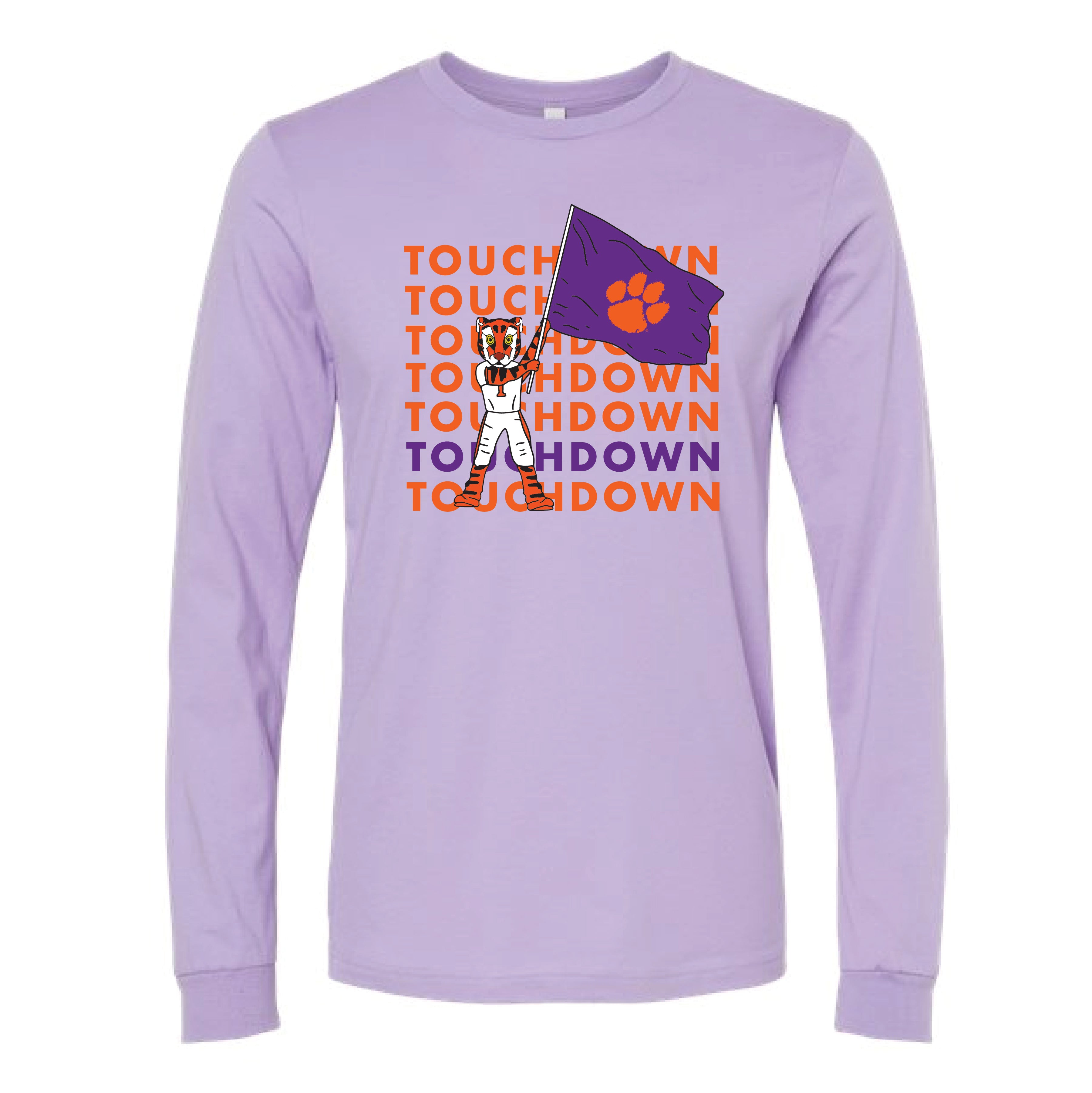 The Touchdown Clemson | Dark Lavender Long Sleeve Tee – Scarlet & Gold