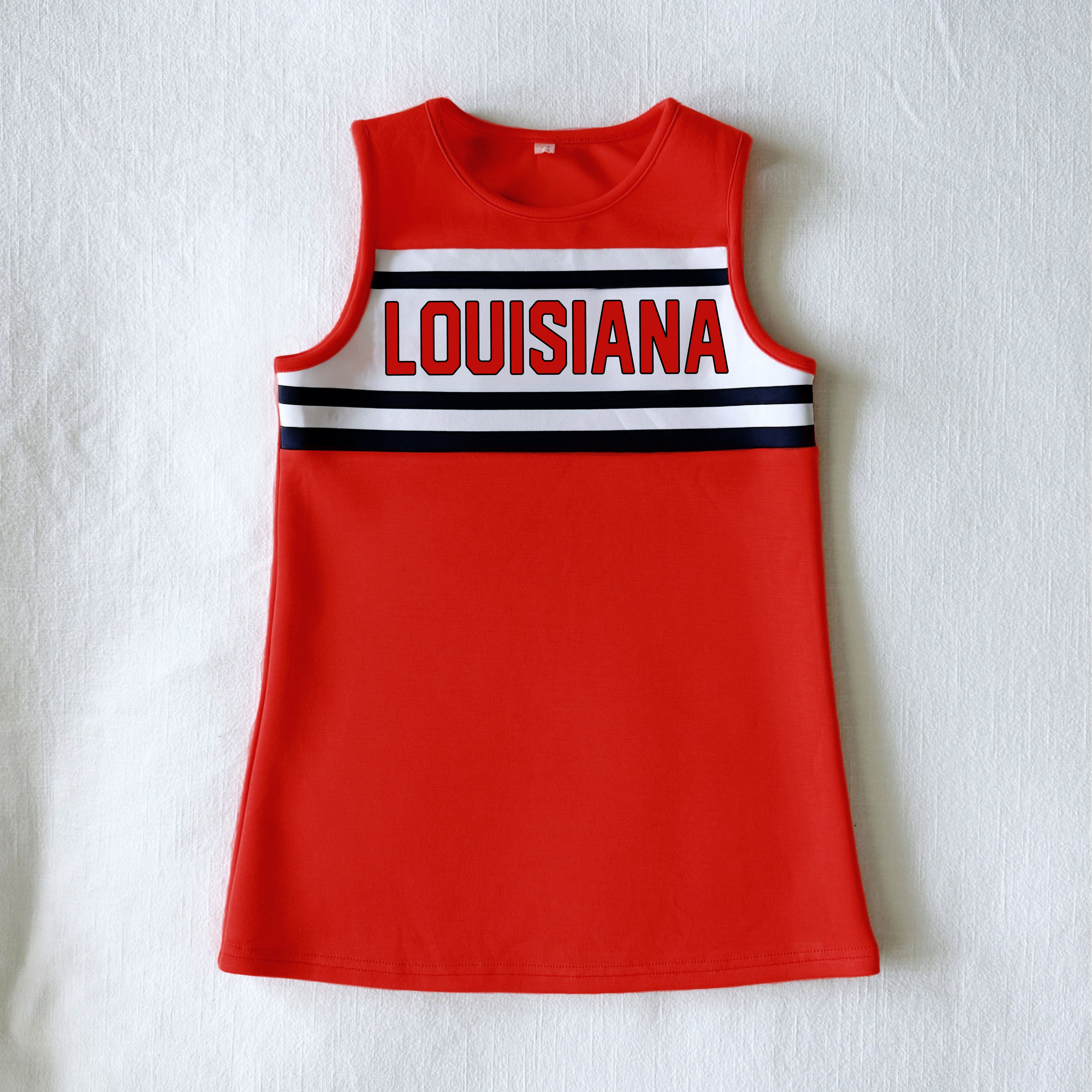 The University of Louisiana | Red Classic Cheer Dress – Scarlet & Gold