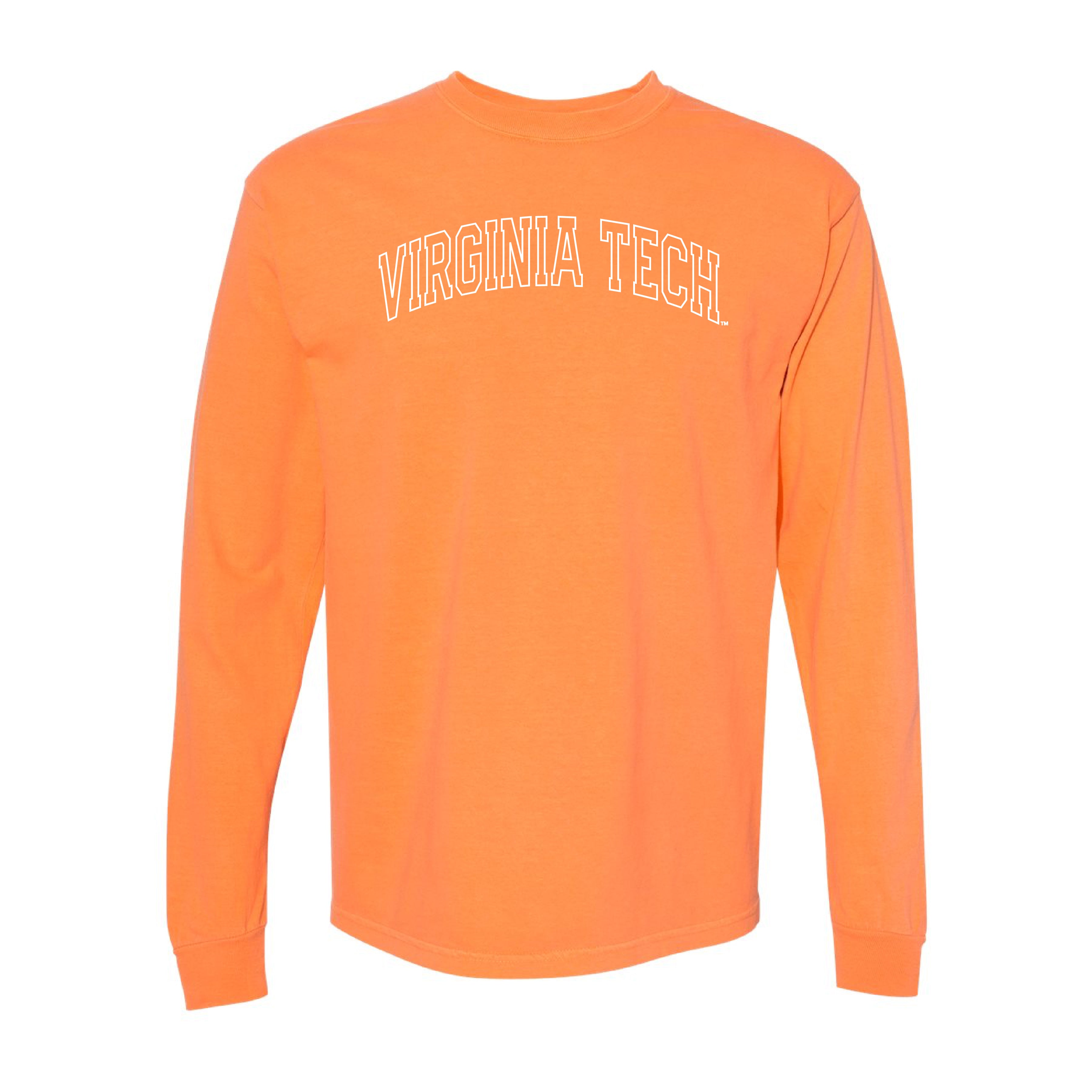 The Virginia Tech Outline Arch | Burnt Orange Long Sleeve – Scarlet & Gold