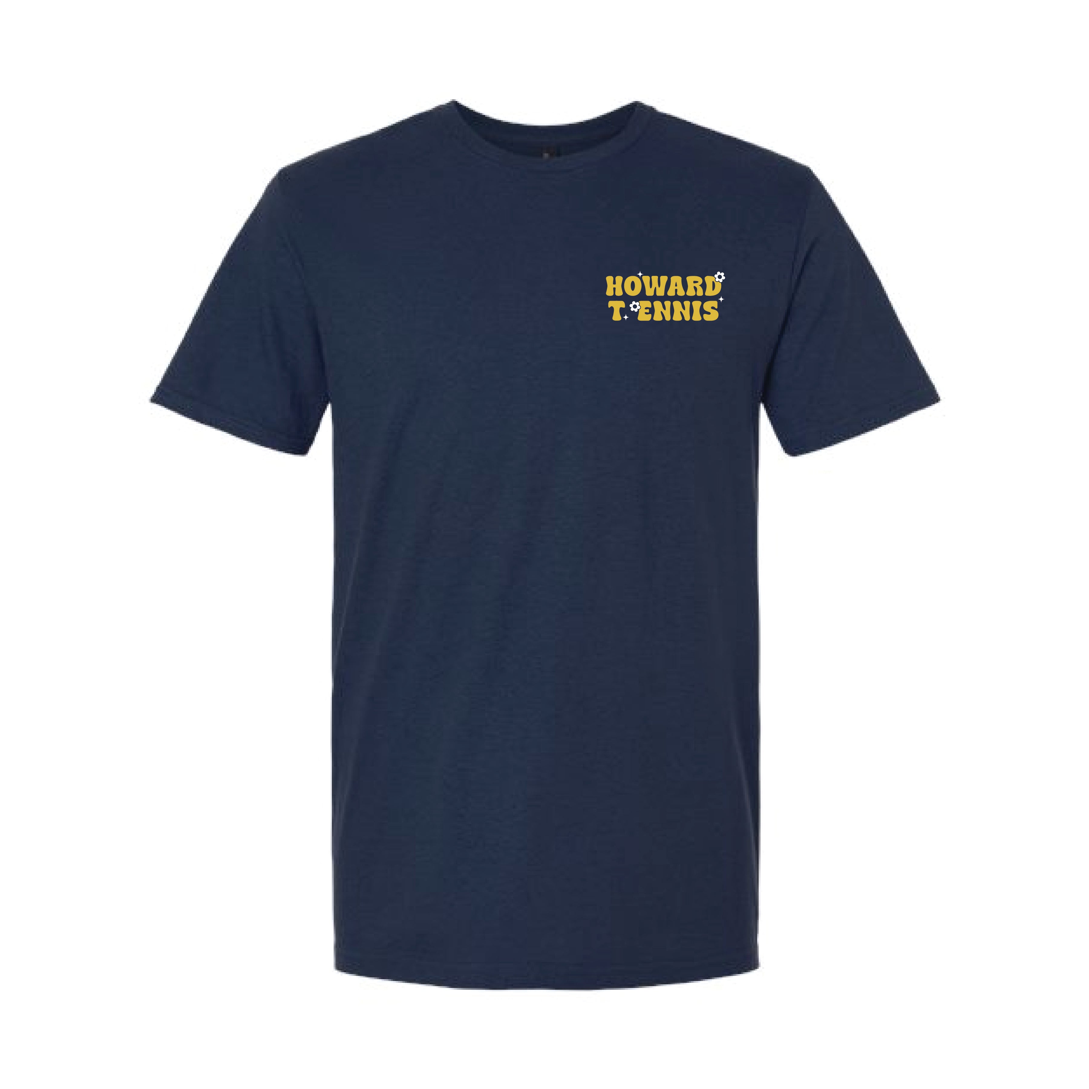 The Wavy Howard T Ennis | Adult Navy Tee – Scarlet & Gold