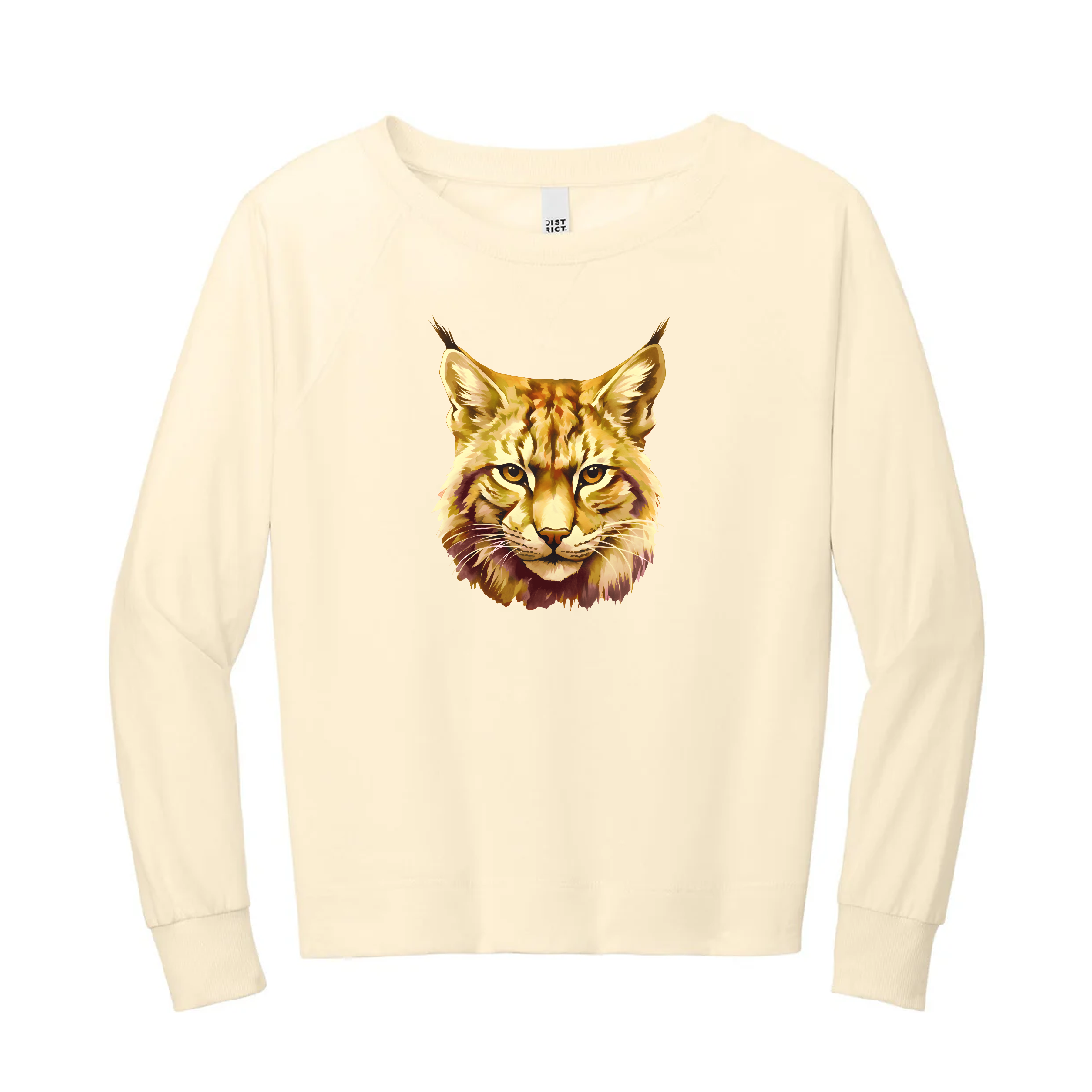 Watercolor Bobcat Maroon & Gold | Gardenia Lightweight Crewneck ...